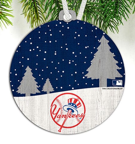New York Yankees Snow Scene Ornament – Fan Creations GA