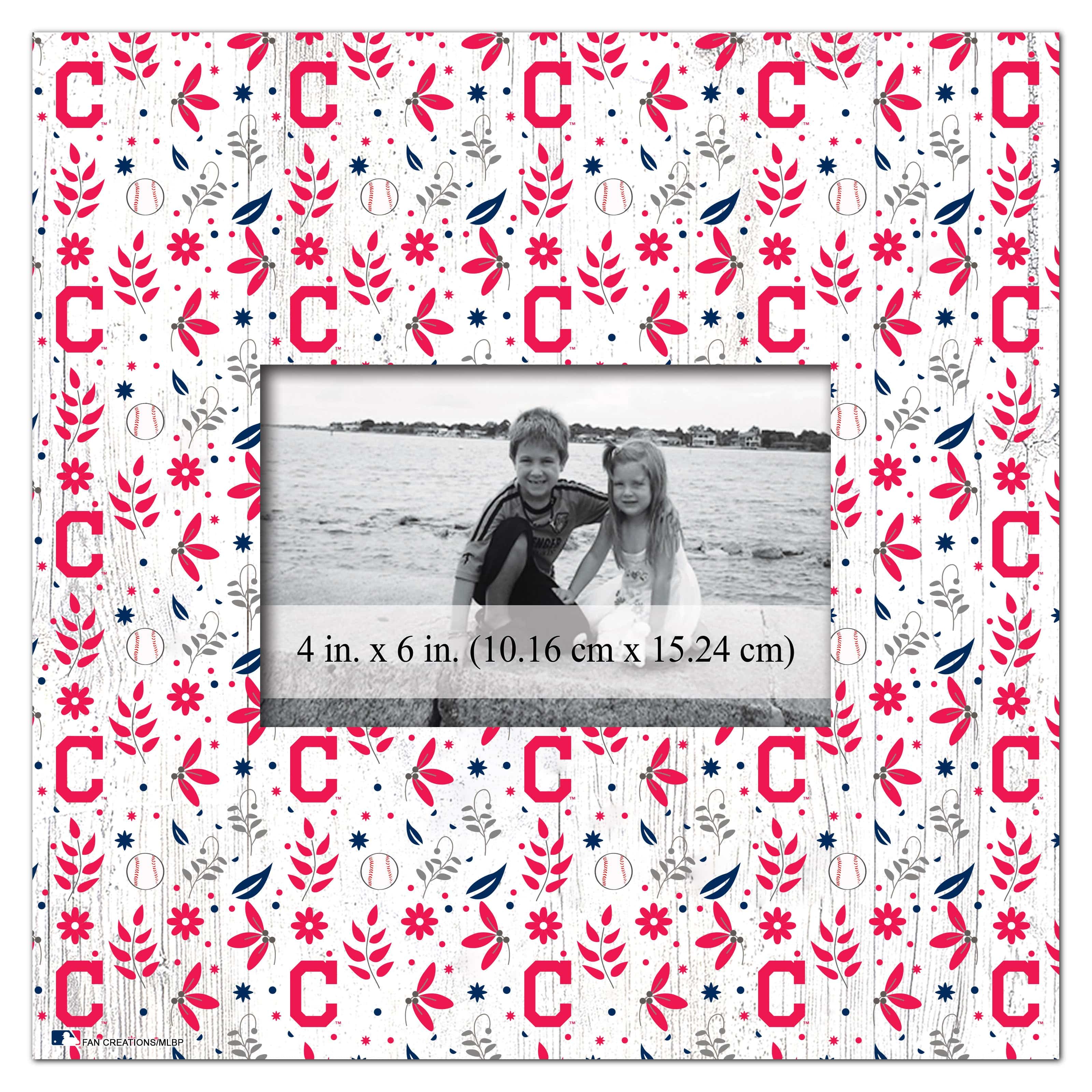 Cleveland Guardians Floral Pattern 10x10 Frame – Fan Creations GA