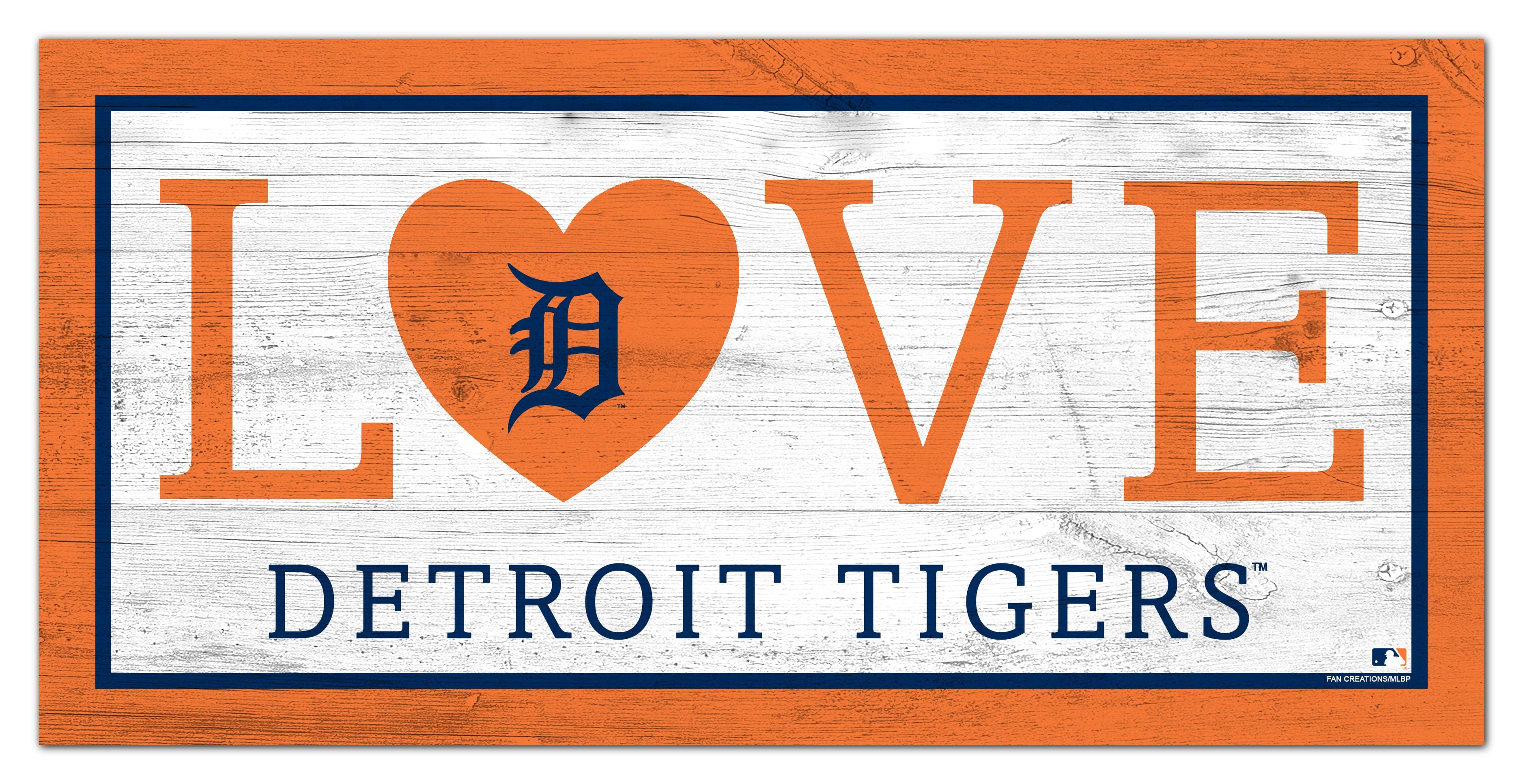 Detroit Tigers Love 6x12 Sign – Fan Creations GA
