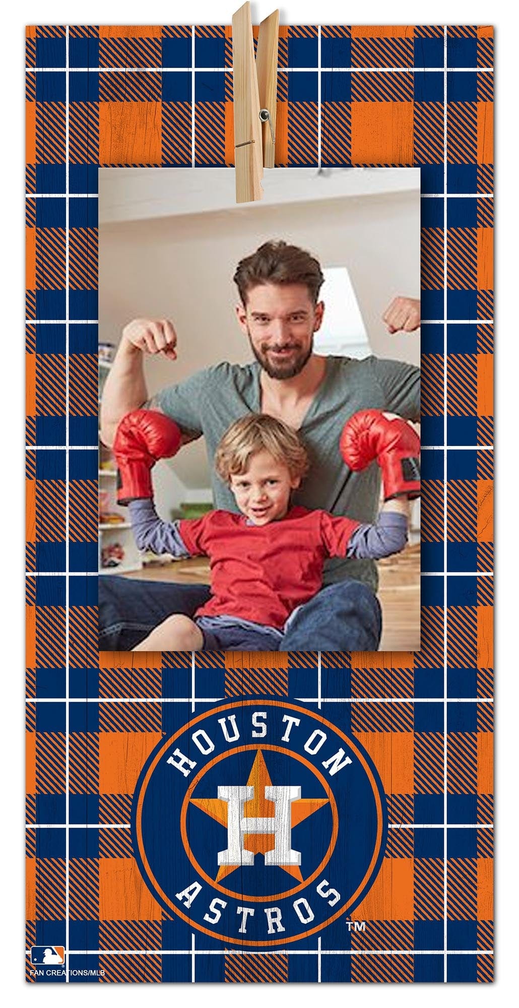 Houston Astros Logo Pattern Clothespin 6x12 – Fan Creations GA