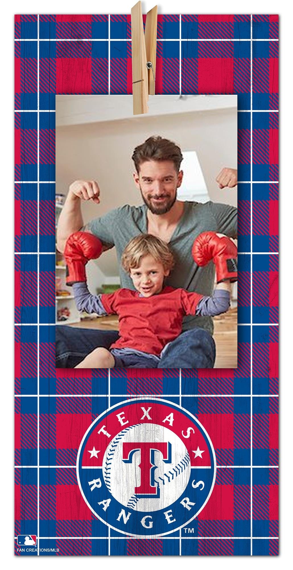 Texas Rangers Color Logo Pattern Clothespin 6x12 – Fan Creations GA