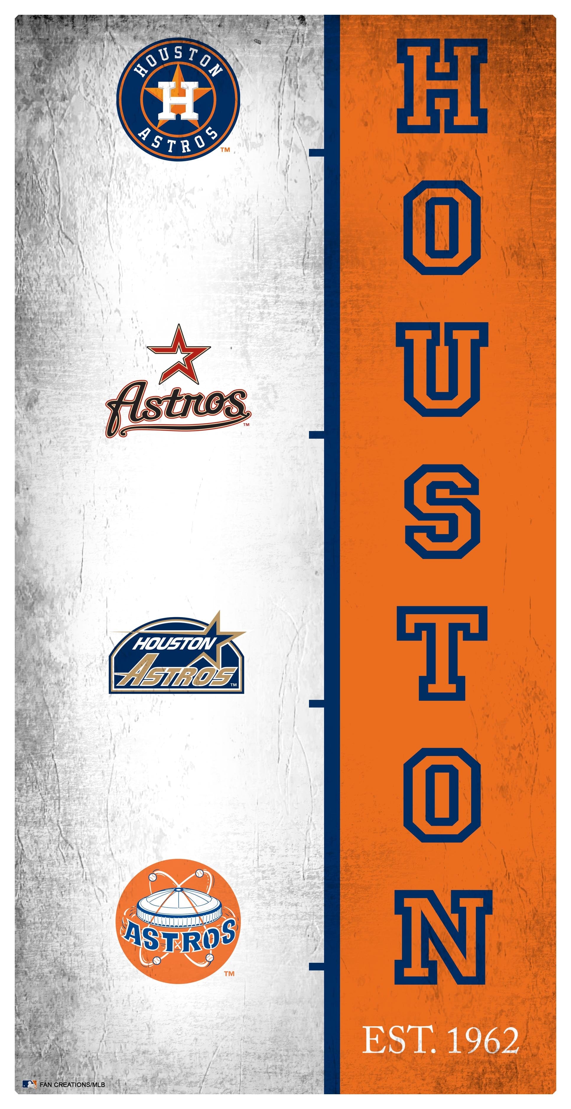 Houston Astros Team Logo Progression 6x12 – Fan Creations GA