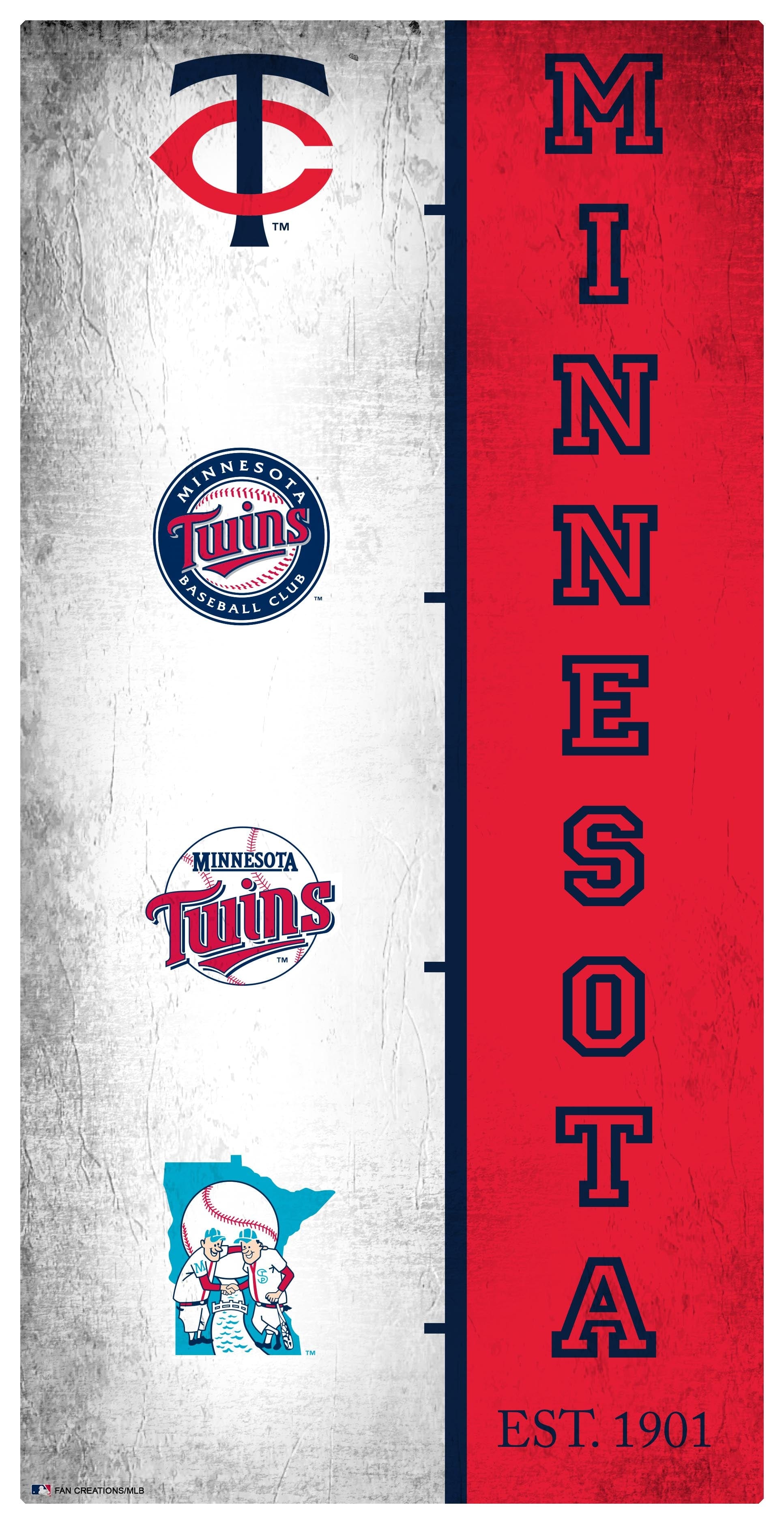 Minnesota Twins Team Logo Progression 6x12 – Fan Creations GA