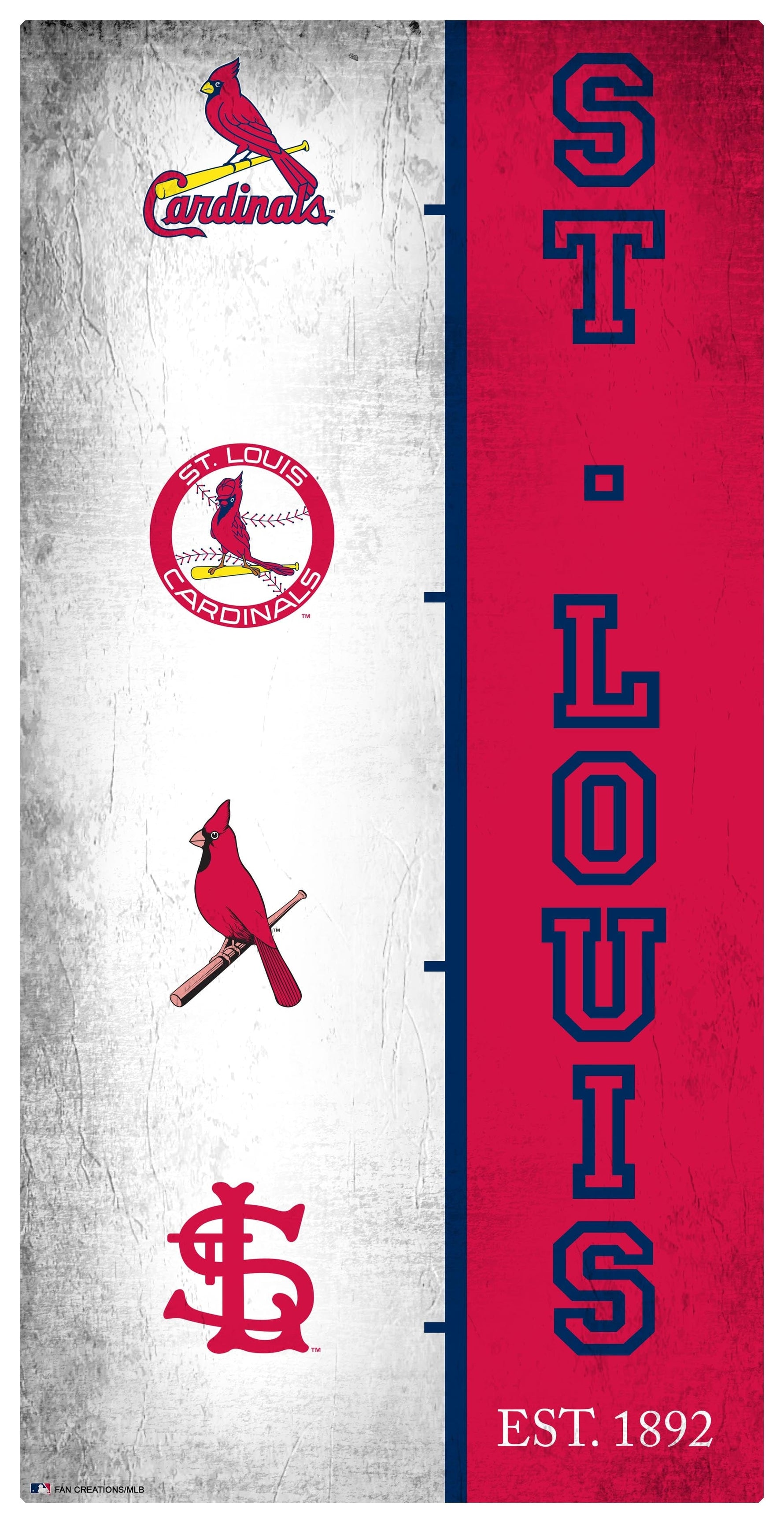 St. Louis Cardinals Team Logo Progression 6x12 – Fan Creations GA