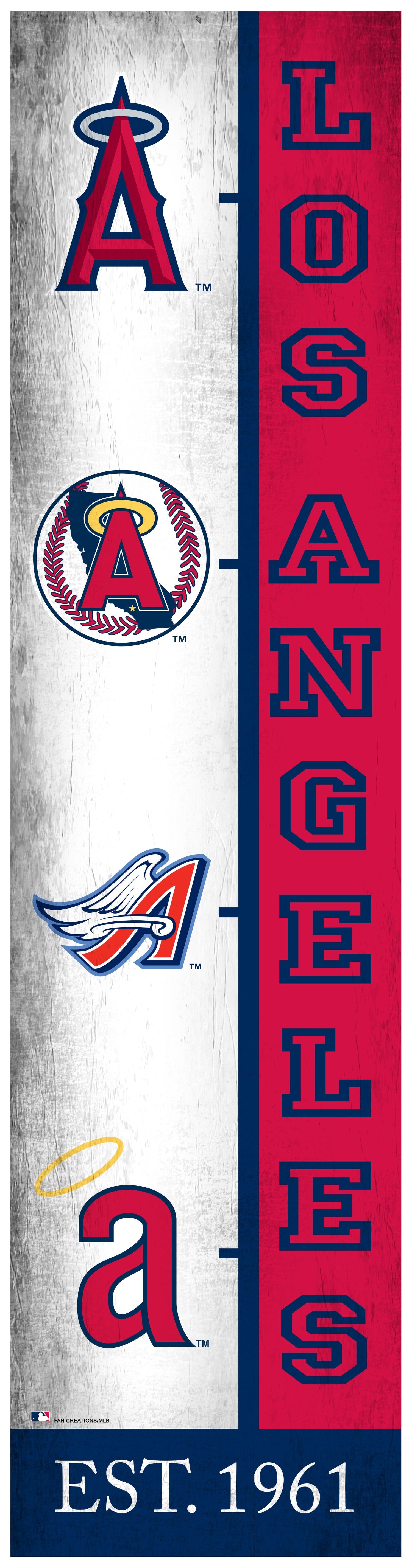 Los Angeles Angels Team Logo Progression 6x24 – Fan Creations GA