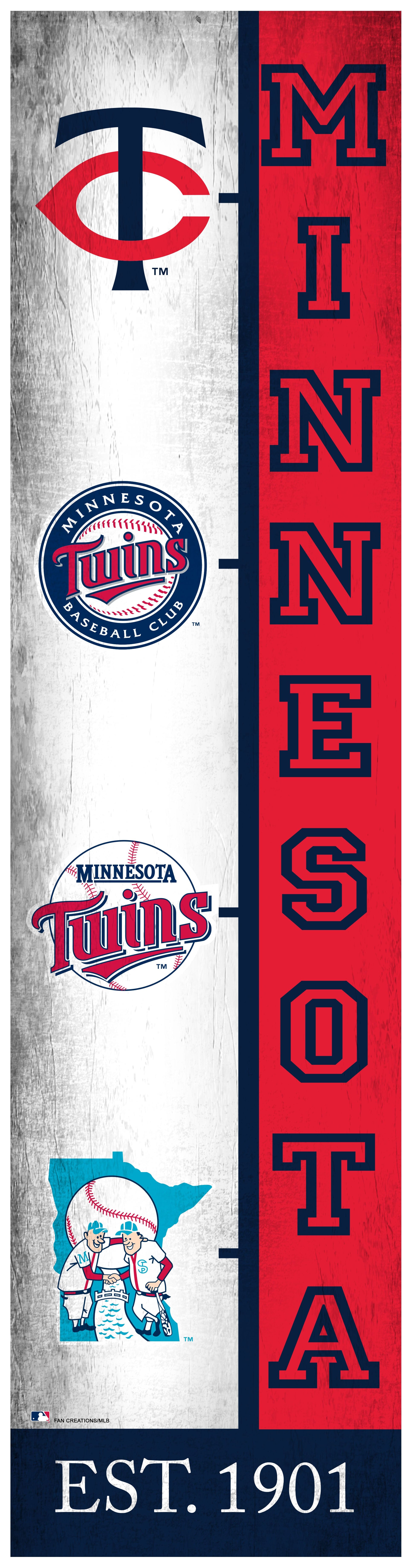 Minnesota Twins Team Logo Progression 6x24 – Fan Creations GA