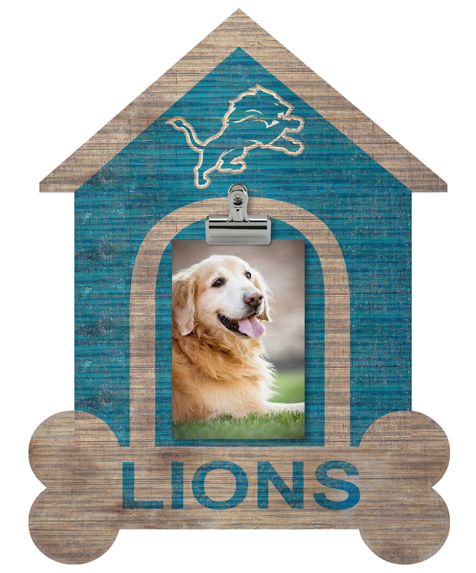 Detroit Lions Dog Bone House Clip Frame – Fan Creations GA
