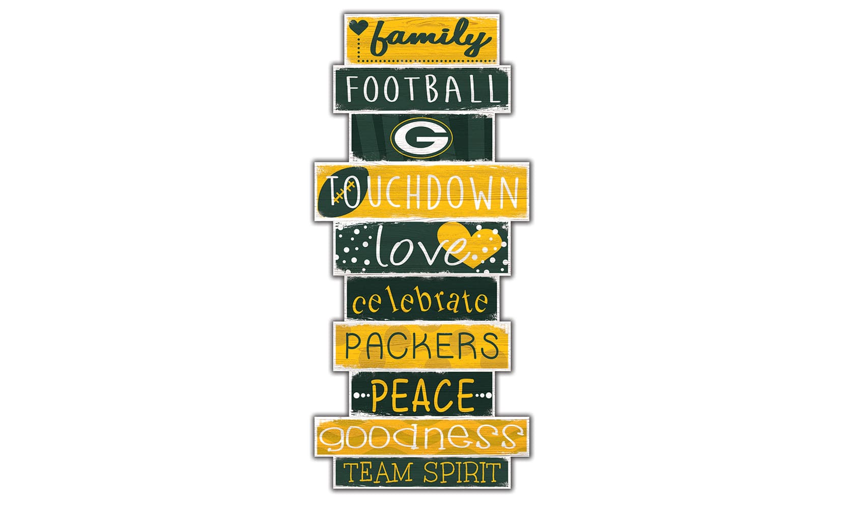 Green Bay Packers Celebration Stack 24" Sign – Fan Creations GA