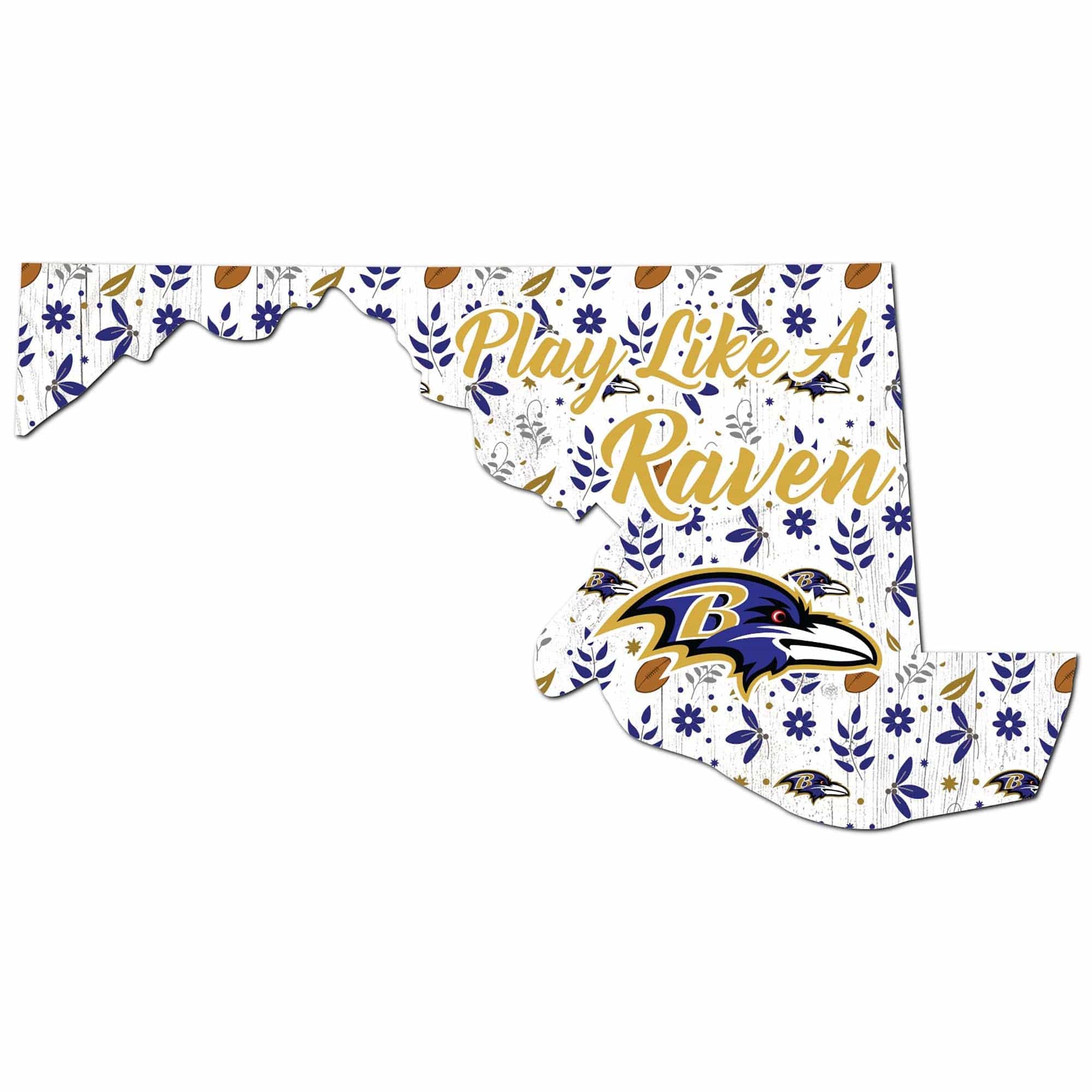 Baltimore Ravens State Sign 12in – Fan Creations GA