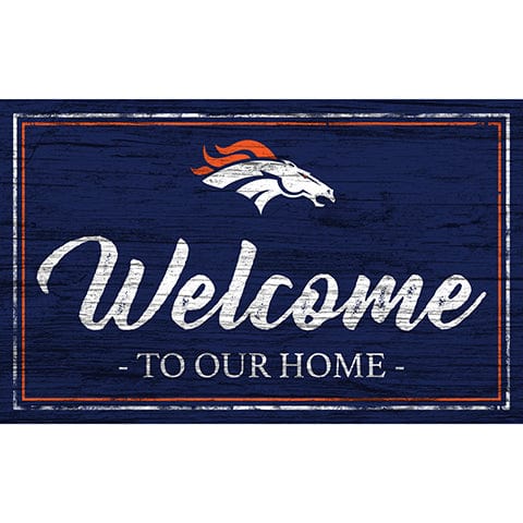 Denver Broncos Team Color Welcome 11x19 Sign – Fan Creations GA