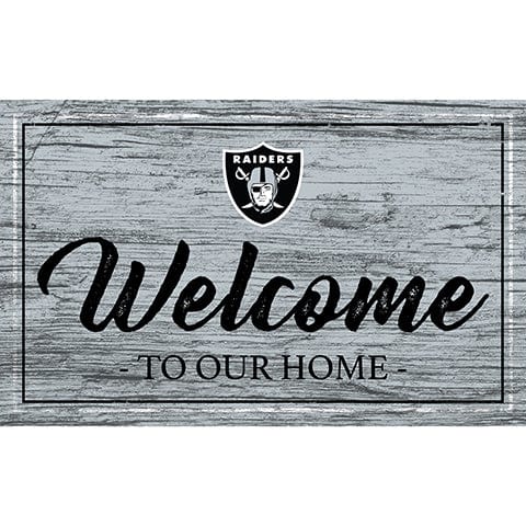 Las Vegas Raiders Team Color Welcome 11x19 Sign – Fan Creations GA
