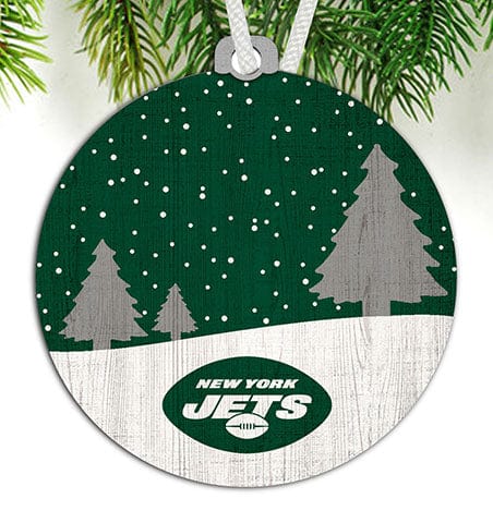 New York Jets Snow Scene Ornament – Fan Creations GA