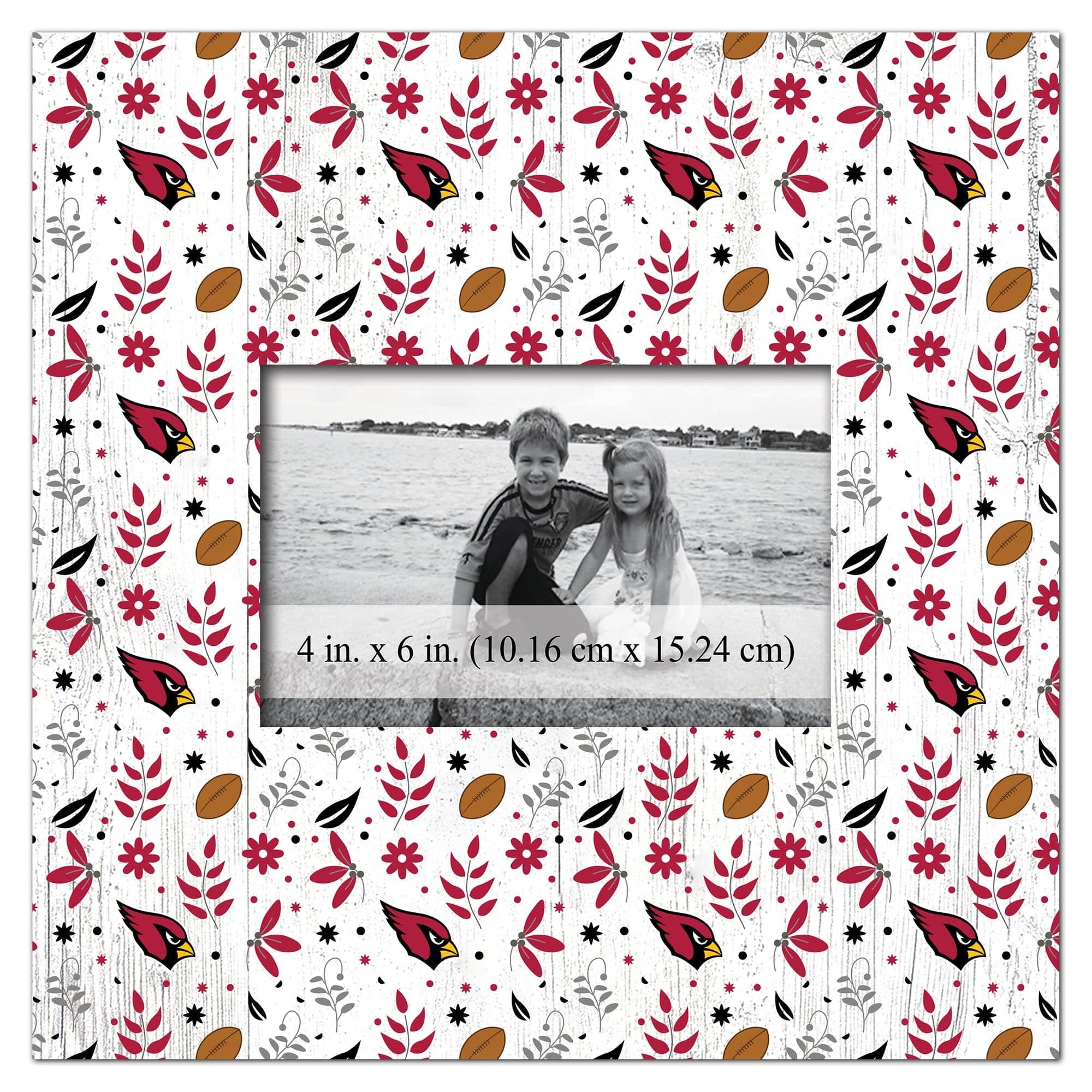 Arizona Cardinals Floral Pattern 10x10 Frame – Fan Creations GA