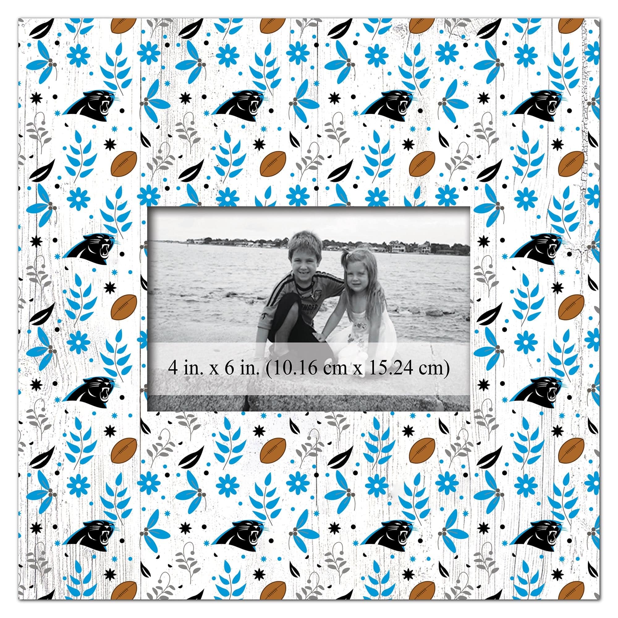 Carolina Panthers Floral Pattern 10x10 Frame – Fan Creations GA