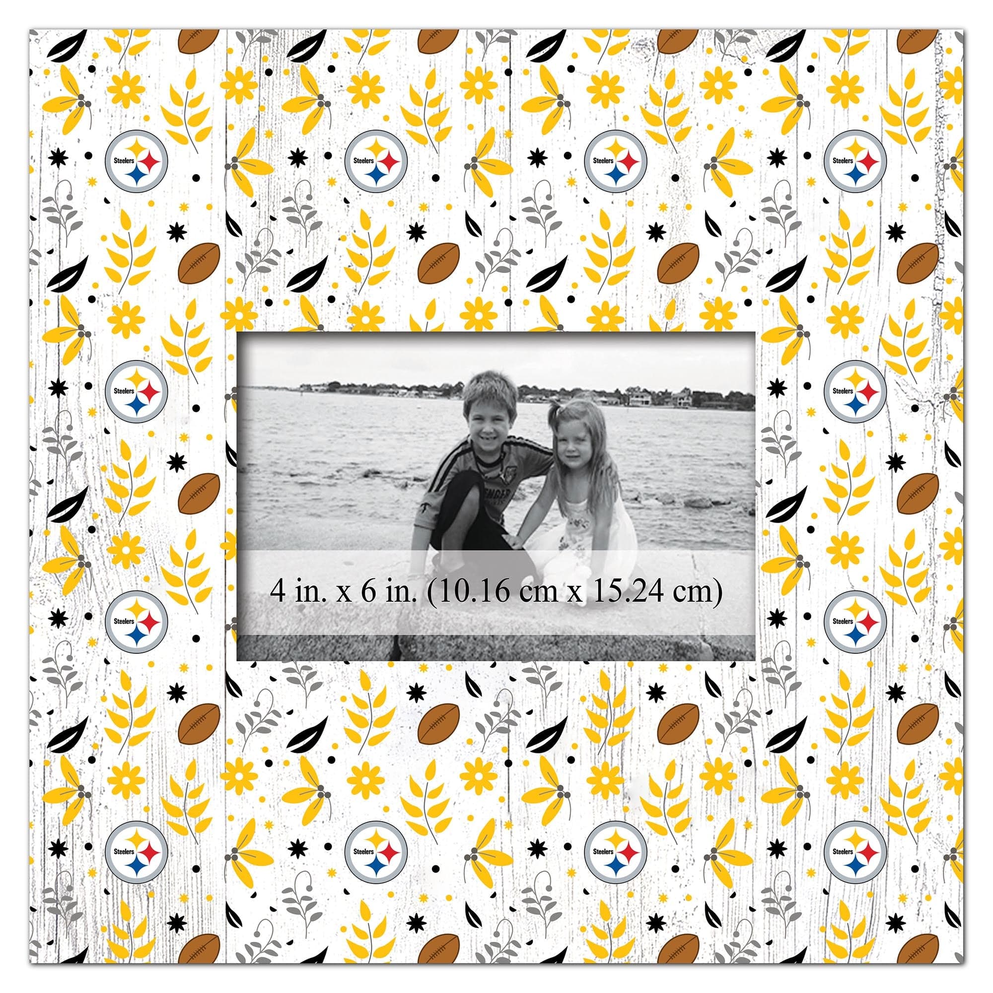 Pittsburgh Steelers Floral Pattern 10x10 Frame – Fan Creations GA