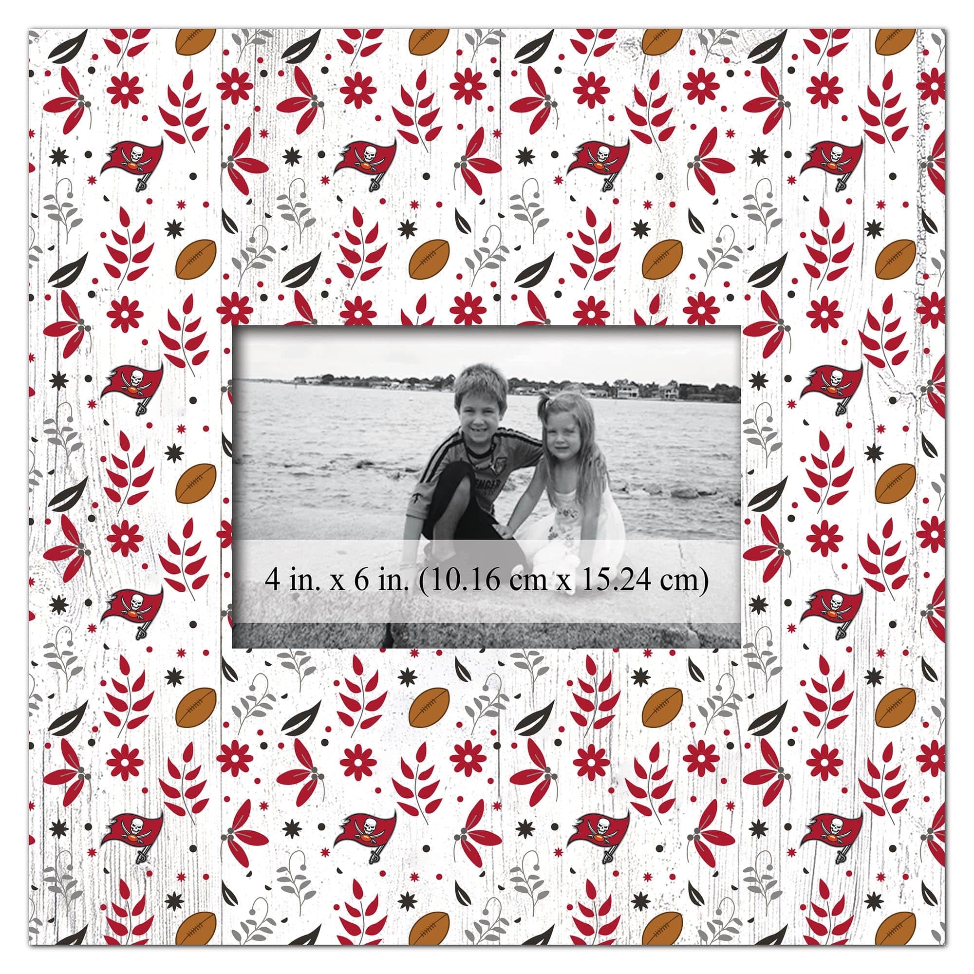 Tampa Bay Buccaneers Floral Pattern 10x10 Frame – Fan Creations GA
