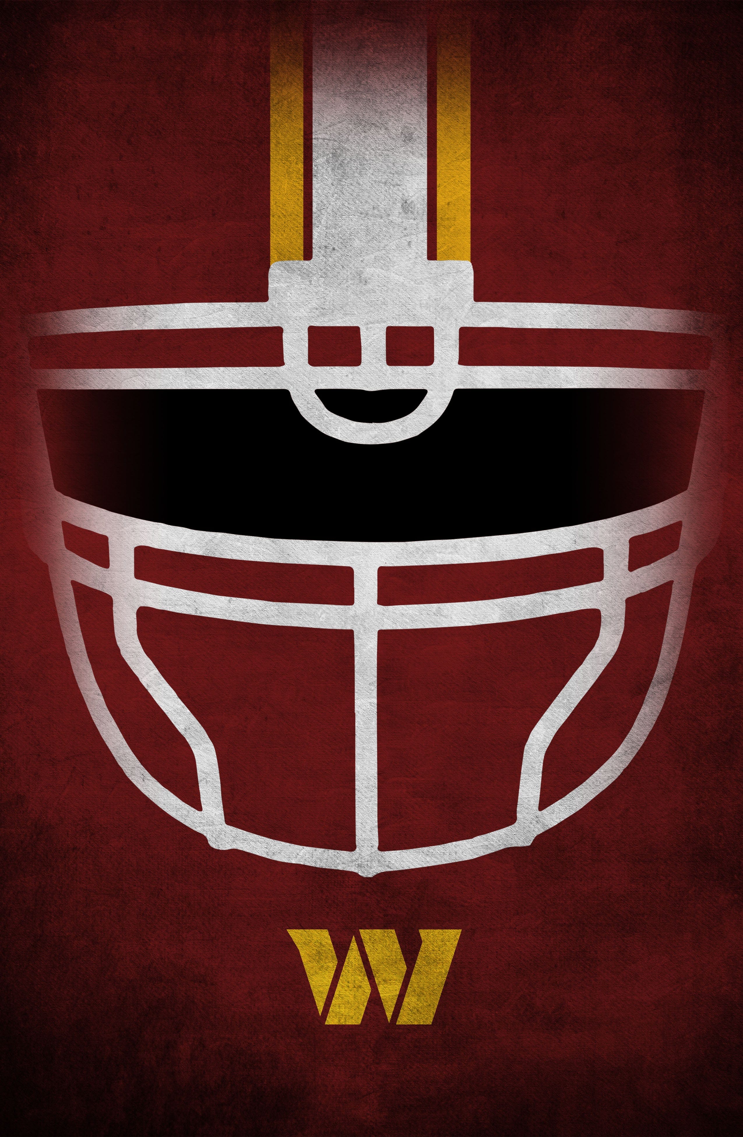 Washington Commanders Ghost Helmet 17x26 – Fan Creations GA