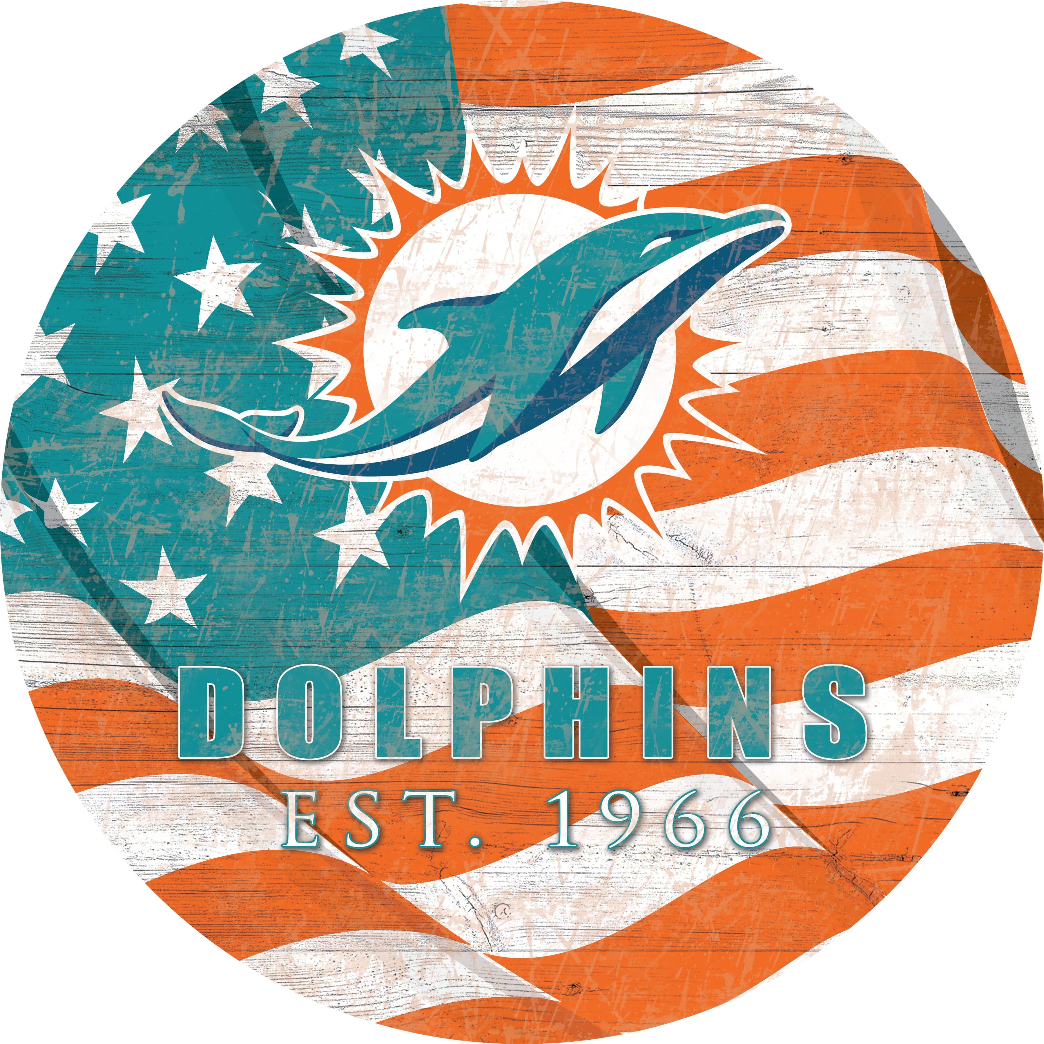 Miami Dolphins Team Color Flag Circle – Fan Creations GA