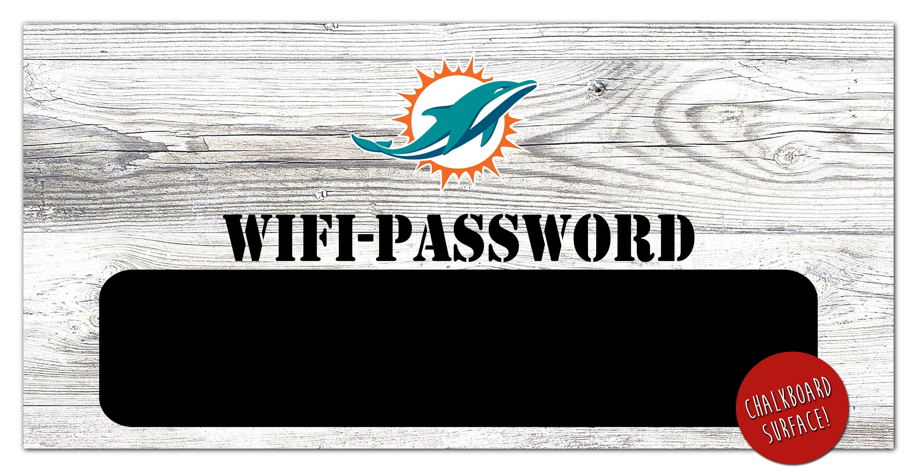 Miami Dolphins Wifi Password 6x12 Sign – Fan Creations GA