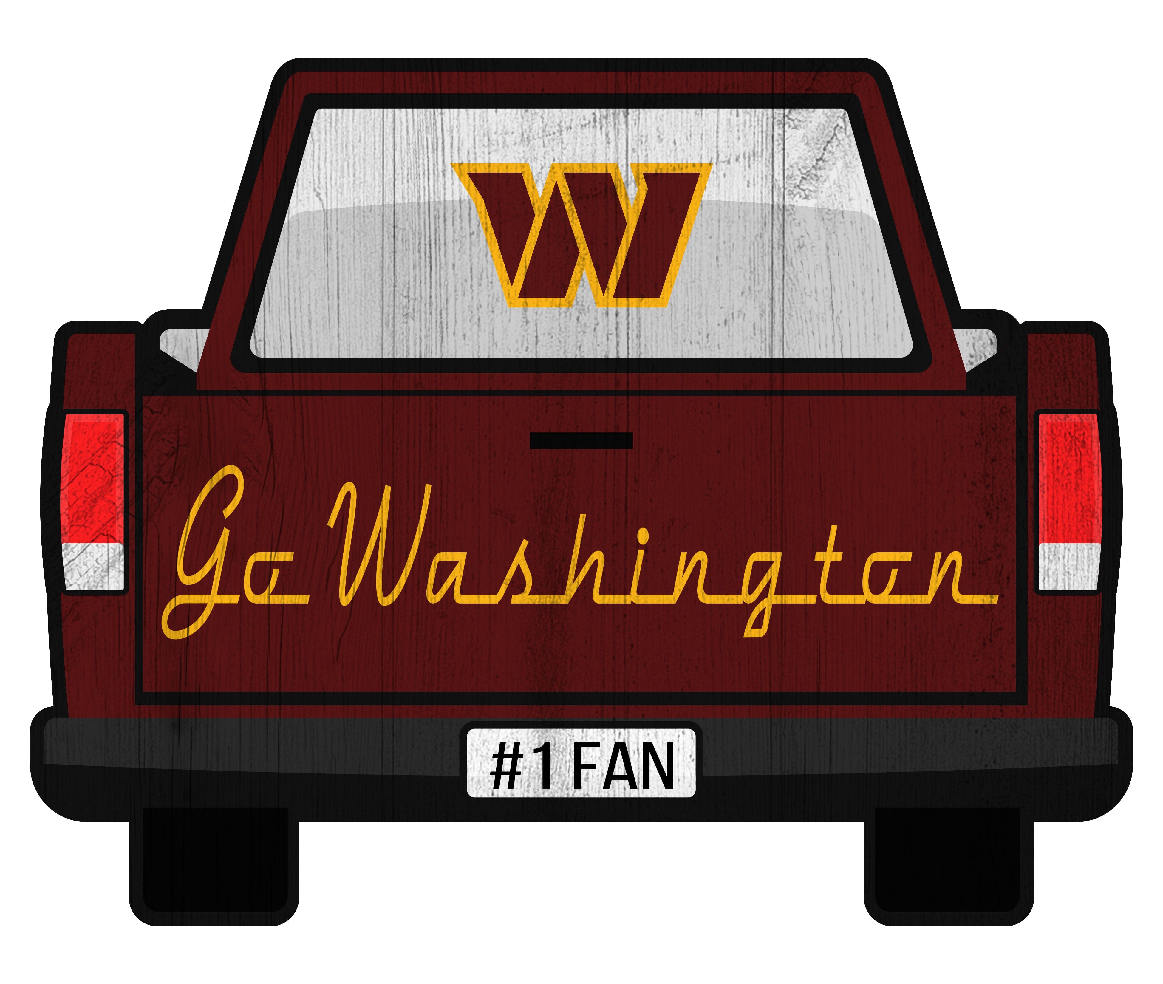 Washington Commanders Slogan Truck Back Vintage 12in – Fan Creations GA