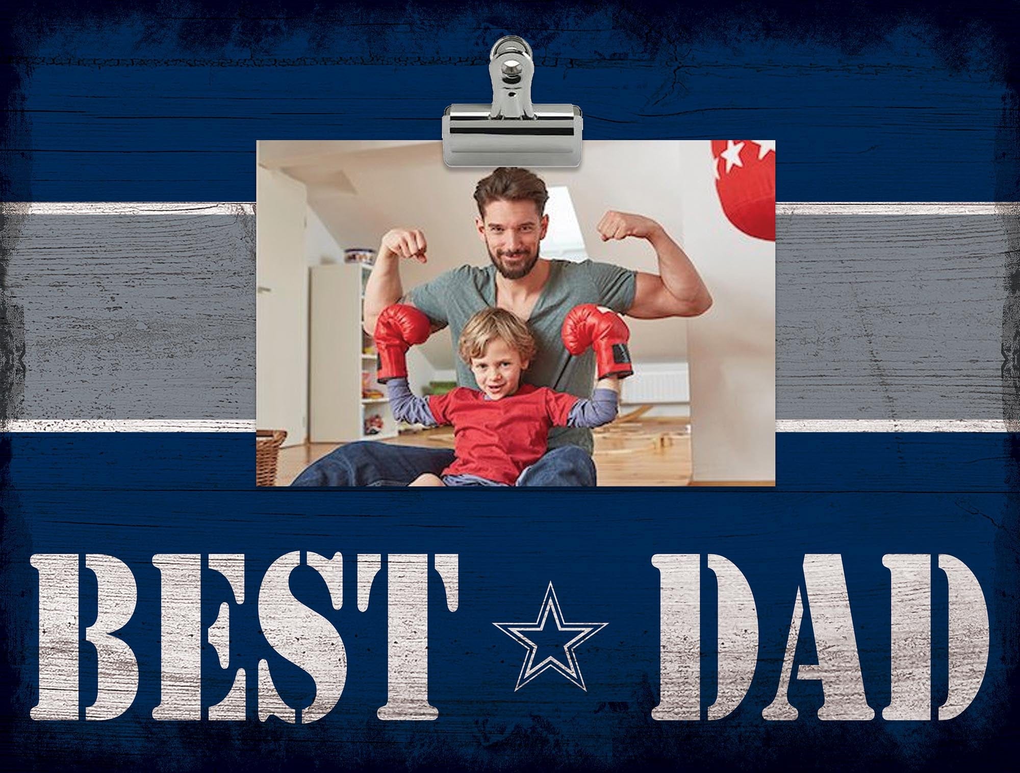 Dallas Cowboys Best Dad With Stripe Clip Frame – Fan Creations GA