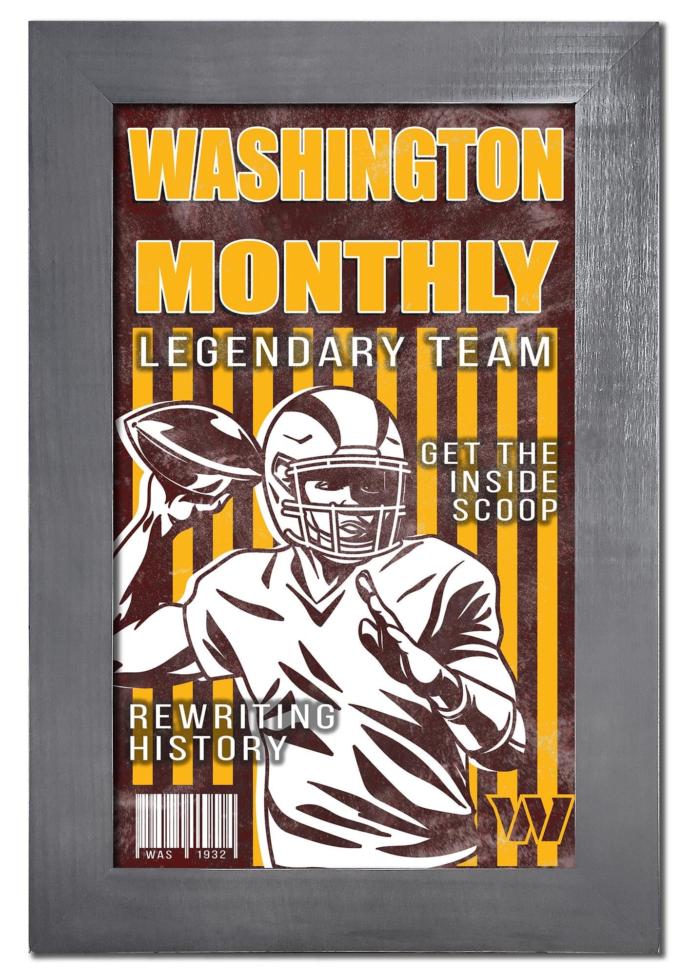 Washington Commanders Team Monthly Frame 11x19 – Fan Creations GA