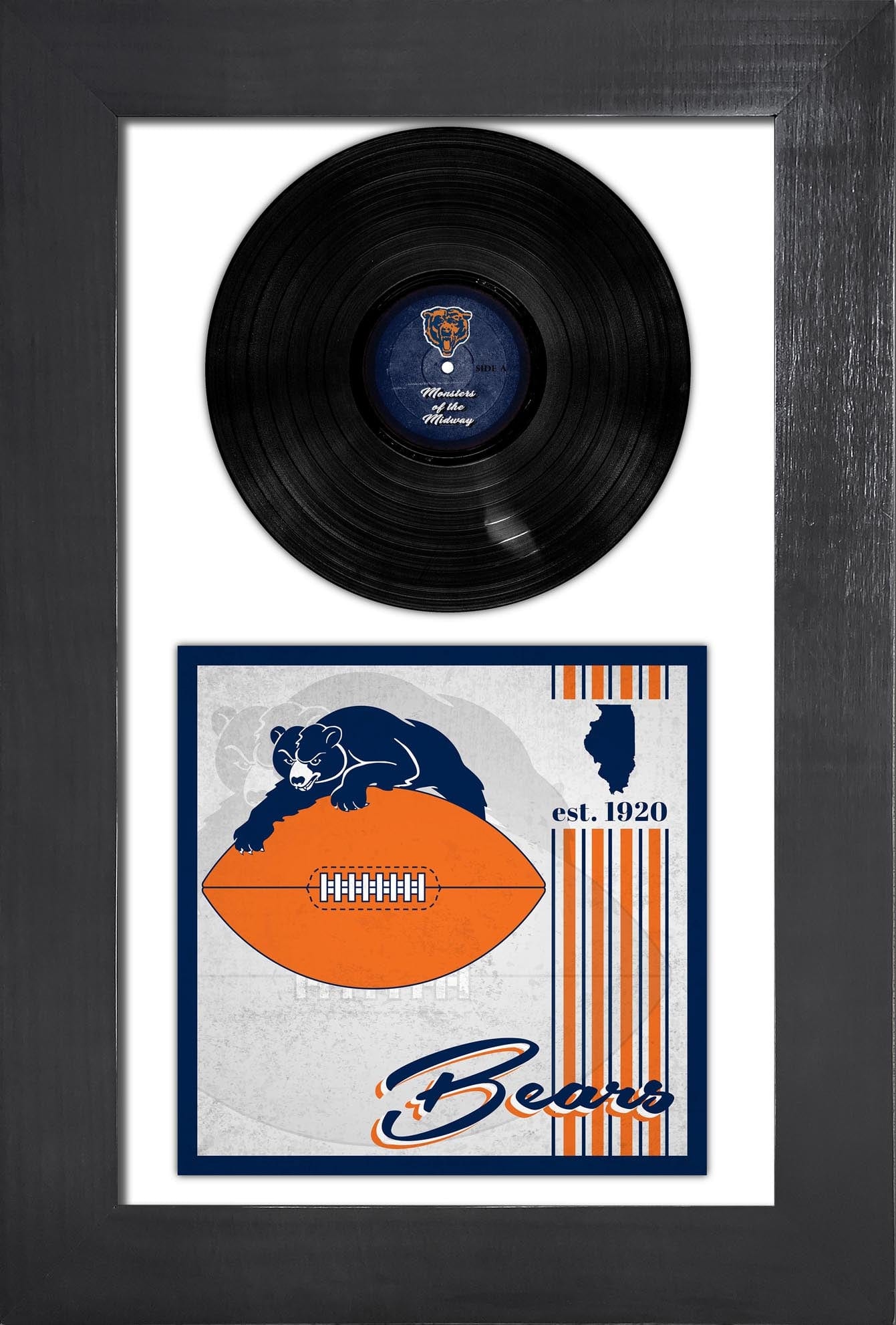 Chicago Bears 3 Piece Classic Album & Vinyl In Frame – Fan Creations GA