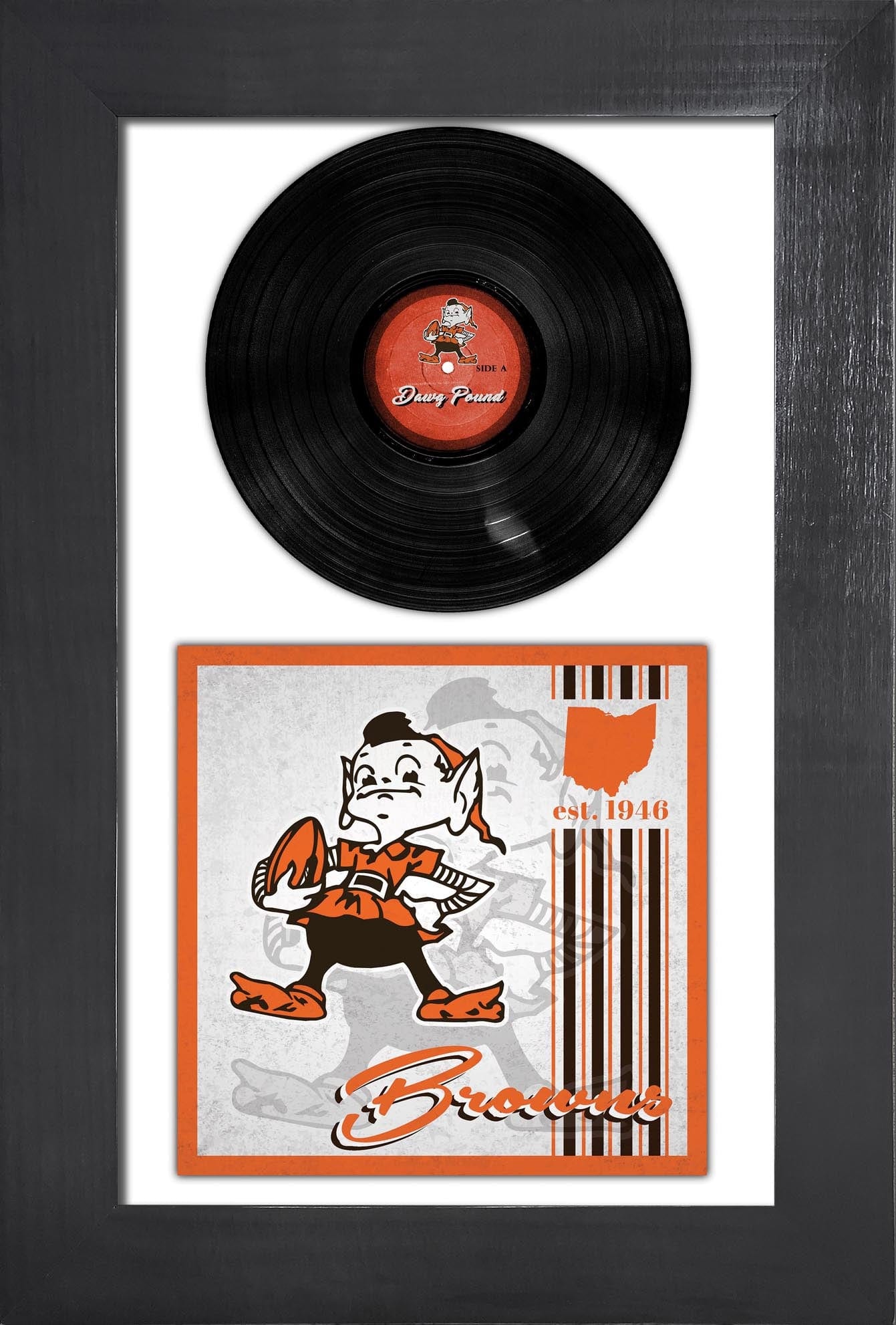 Cleveland Browns 3 Piece Classic Album & Vinyl In Frame – Fan Creations GA