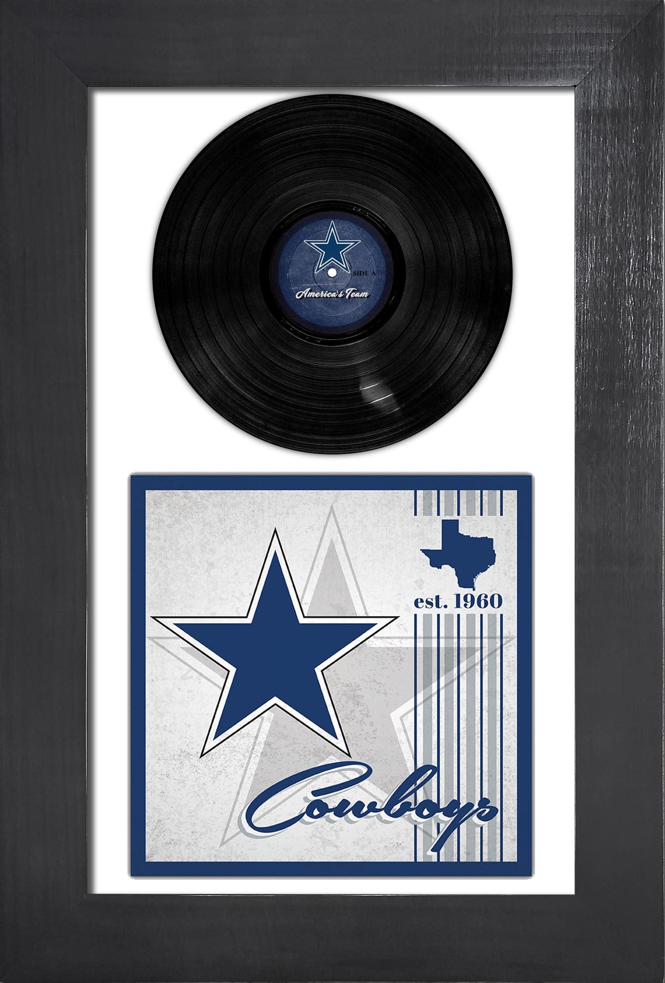 Dallas Cowboys 3 Piece Classic Album & Vinyl In Frame – Fan Creations GA