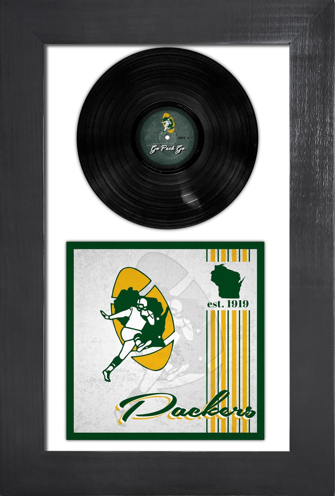 Green Bay Packers 3 Piece Classic Album & Vinyl In Frame – Fan Creations GA