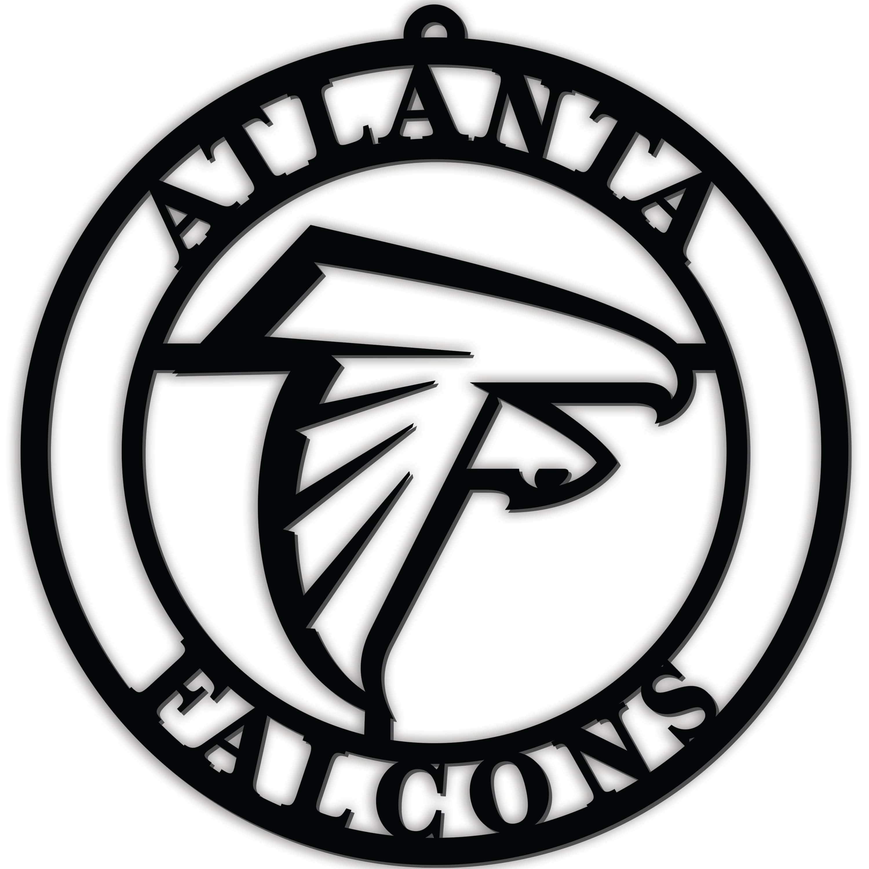Atlanta Falcons Silhouette Logo Cutout Circle – Fan Creations GA