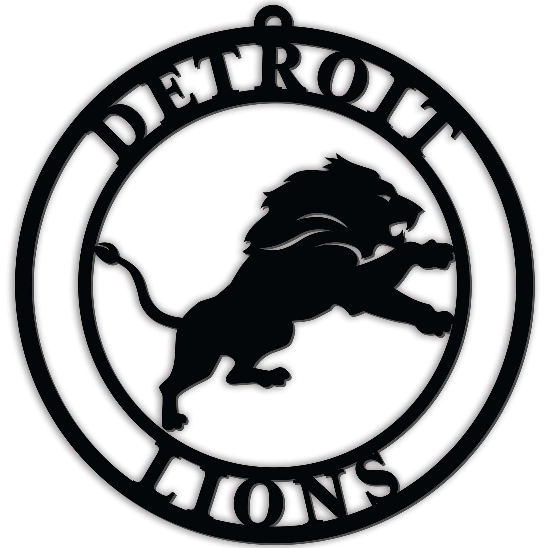 Detroit Lions Silhouette Logo Cutout Circle – Fan Creations GA
