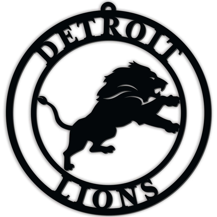 Detroit Lions Silhouette Logo Cutout Circle – Fan Creations GA