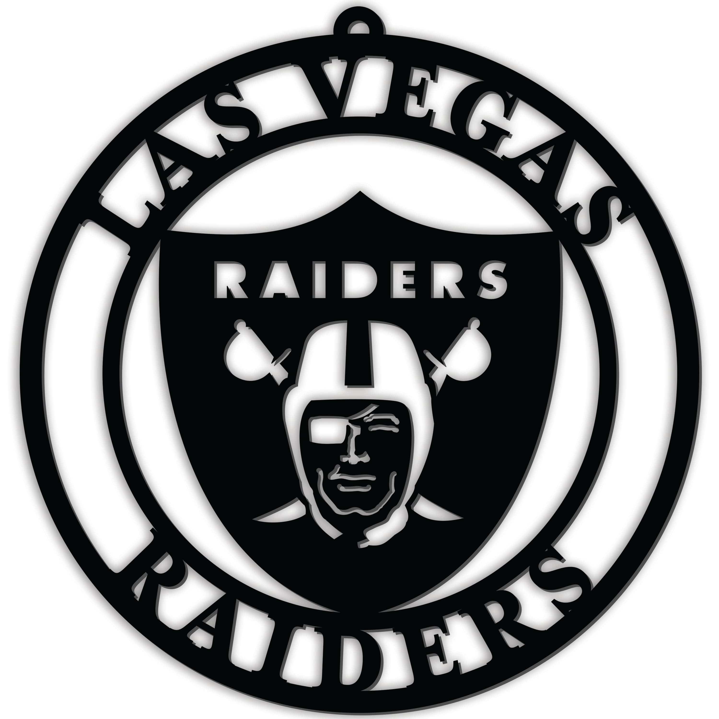 Las Vegas Raiders Silhouette Logo Cutout Circle – Fan Creations GA