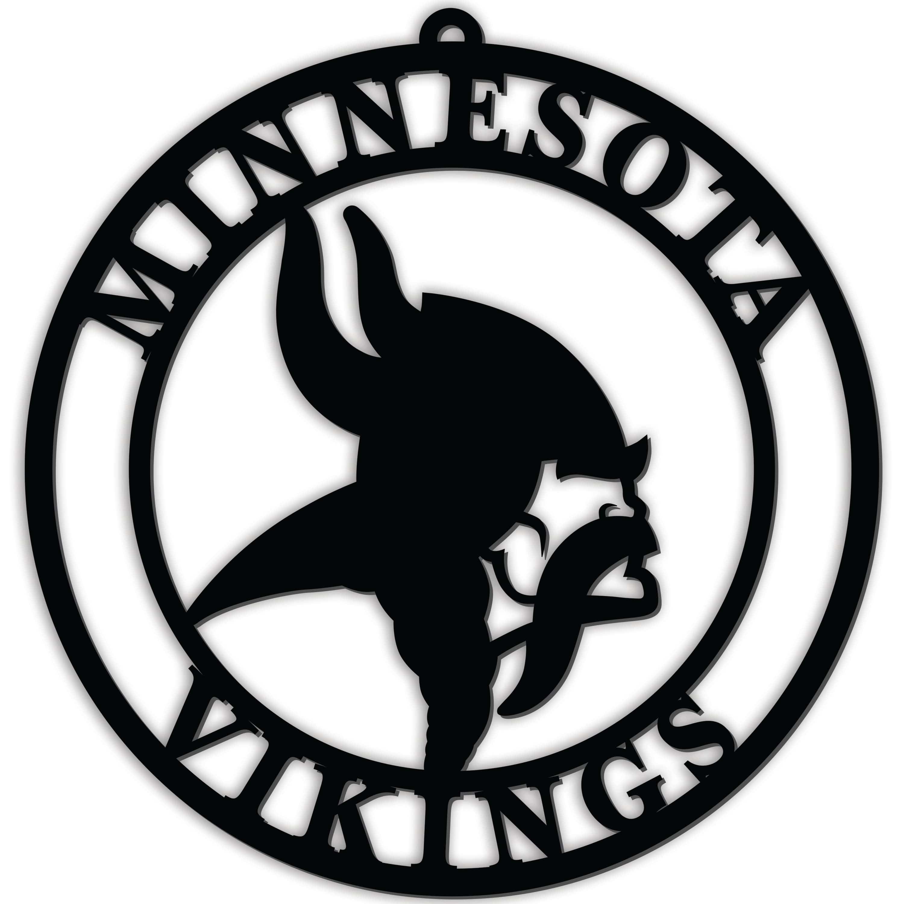 Minnesota Vikings Silhouette Logo Cutout Circle – Fan Creations GA