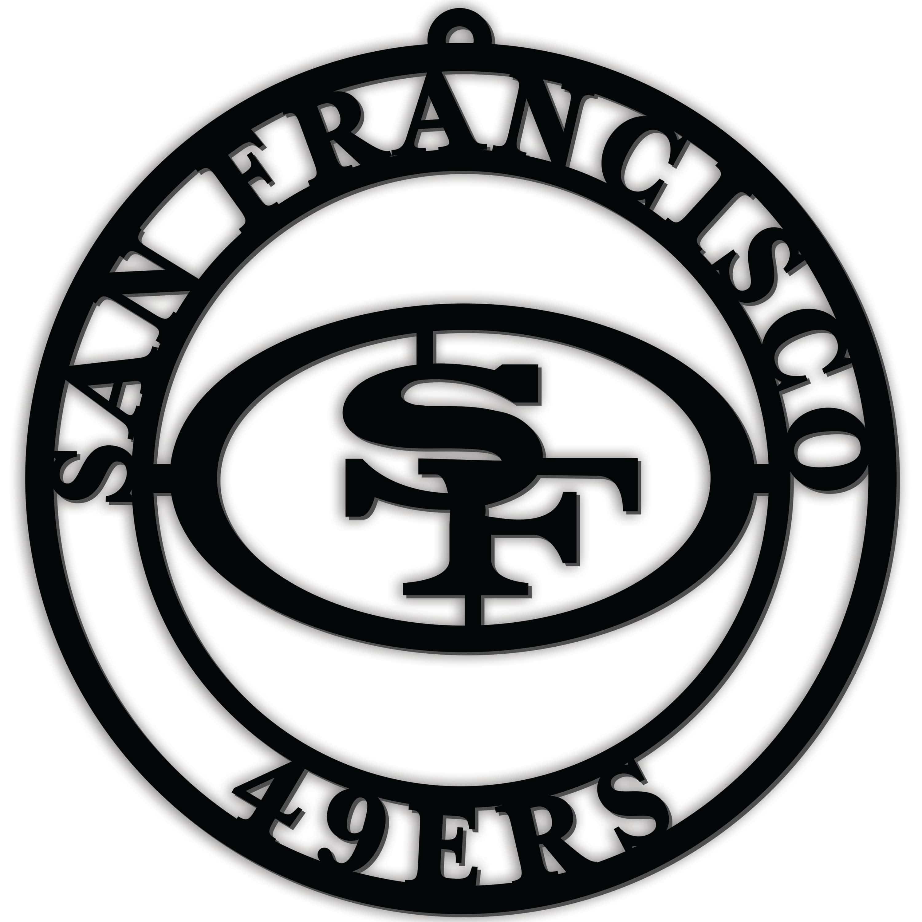 San Francisco 49ers Silhouette Logo Cutout Circle – Fan Creations GA