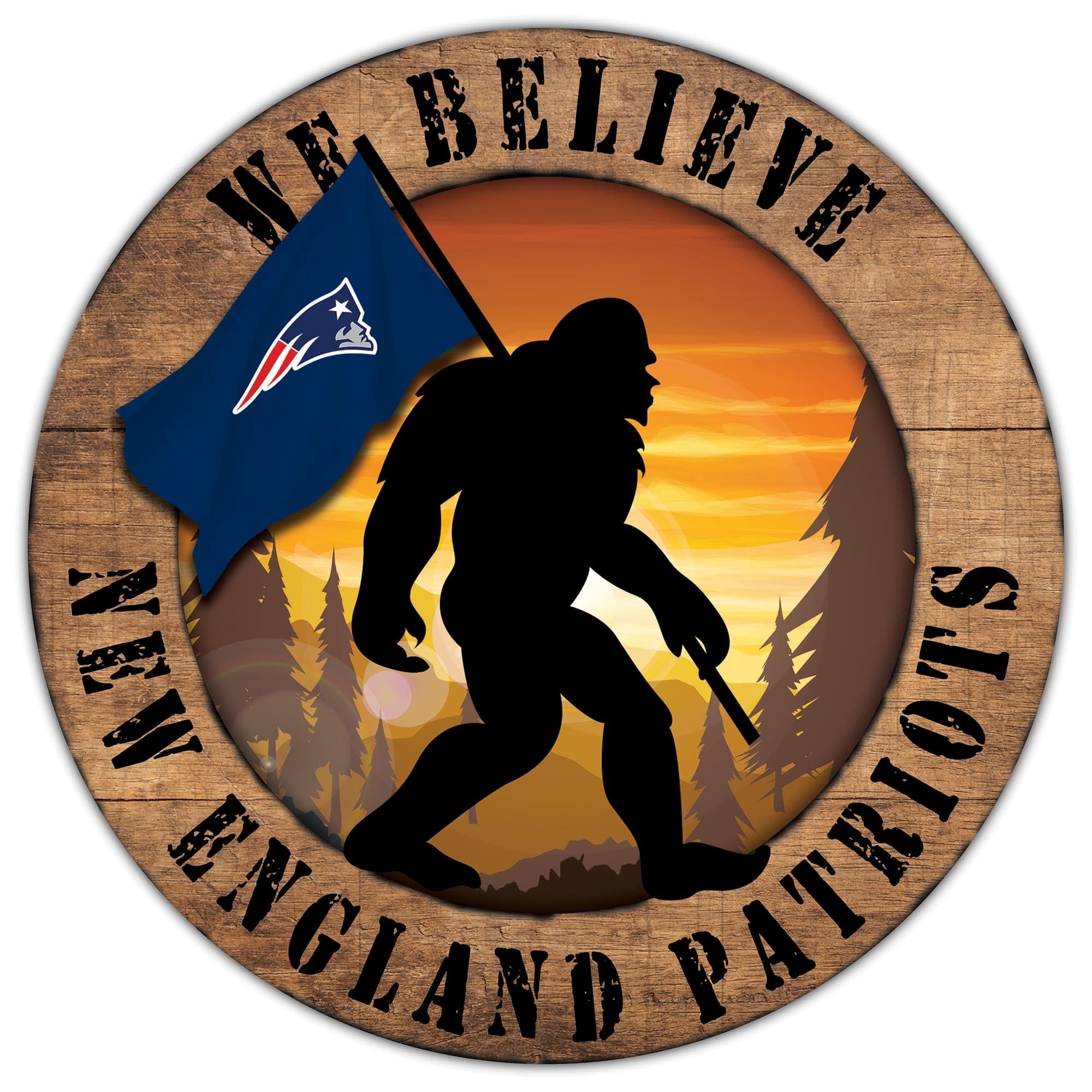 New England Patriots Bigfoot 12in Circle – Fan Creations GA