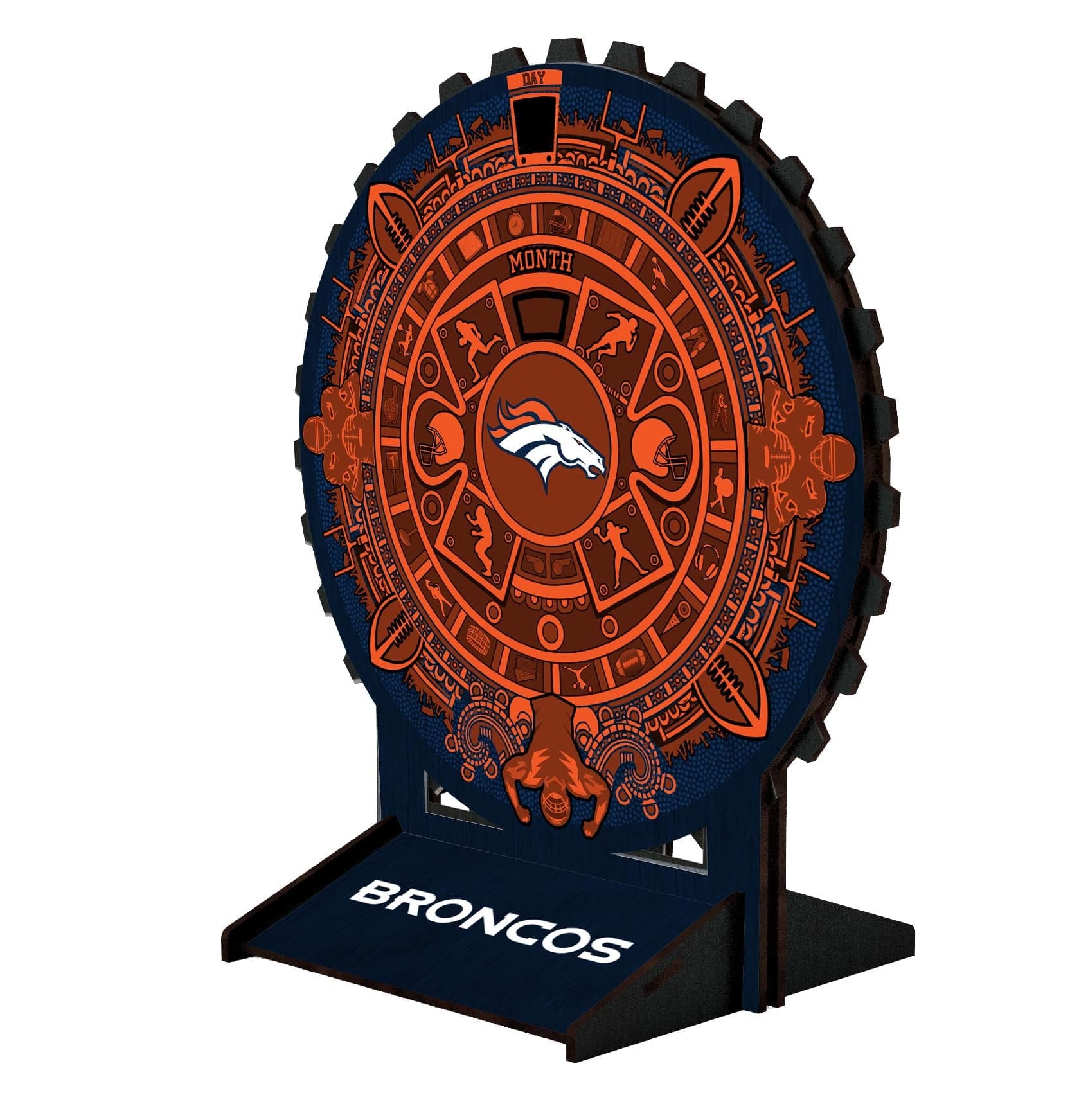 Denver Broncos 8in Circle Desktop Calendar – Fan Creations GA