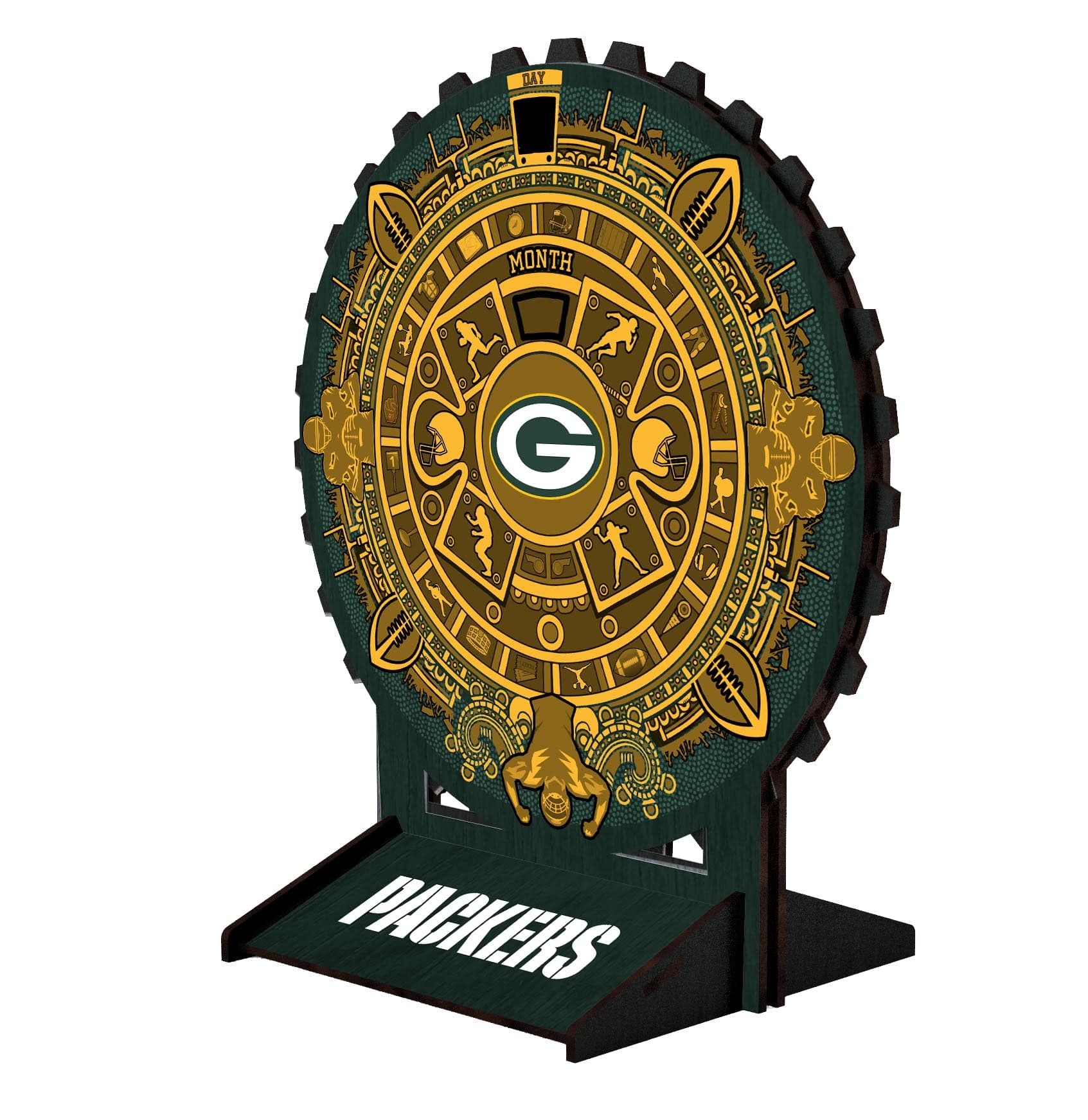 Green Bay Packers 8in Circle Desktop Calendar – Fan Creations GA