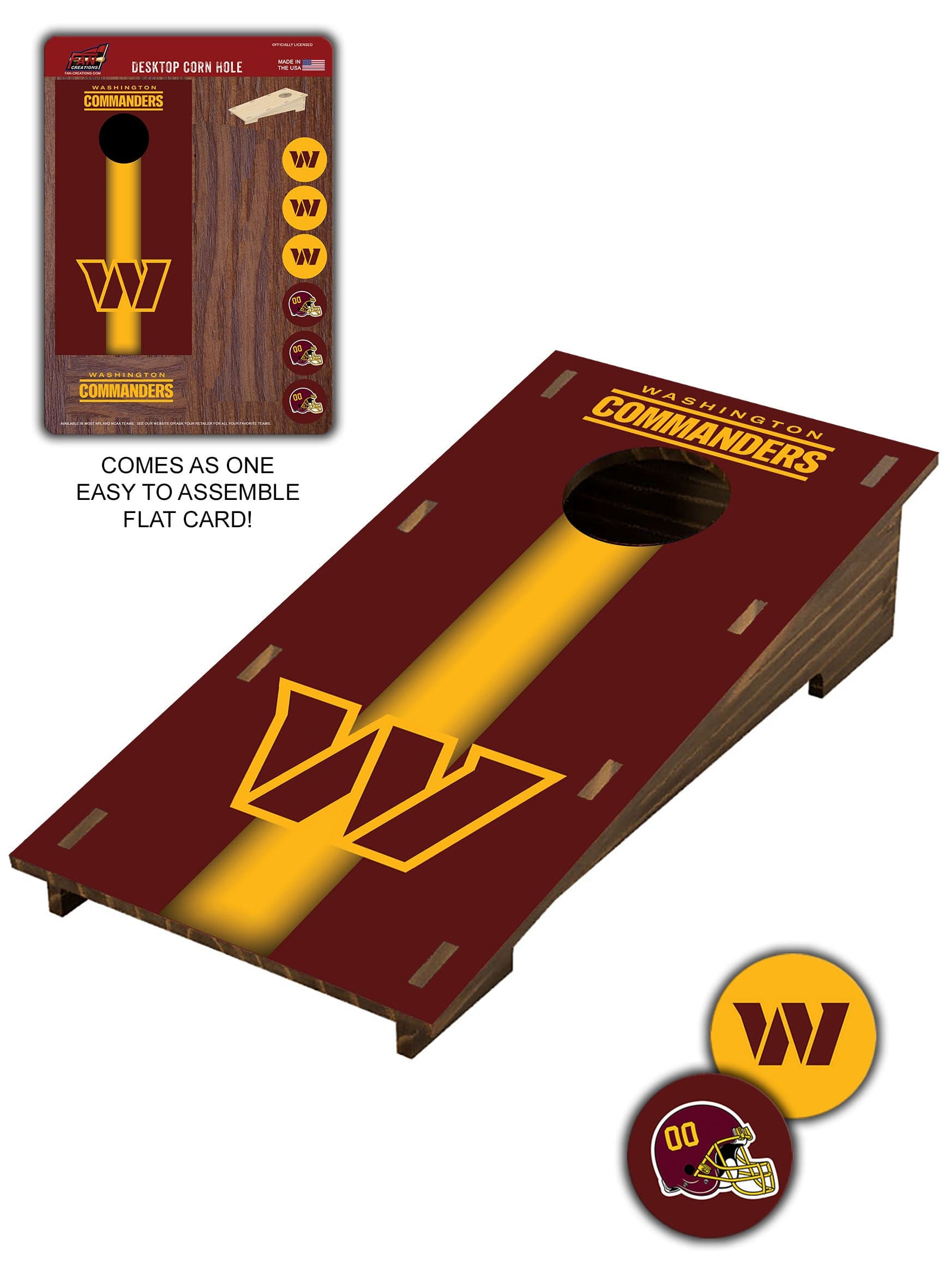 Washington Commanders Desktop Cornhole – Fan Creations GA