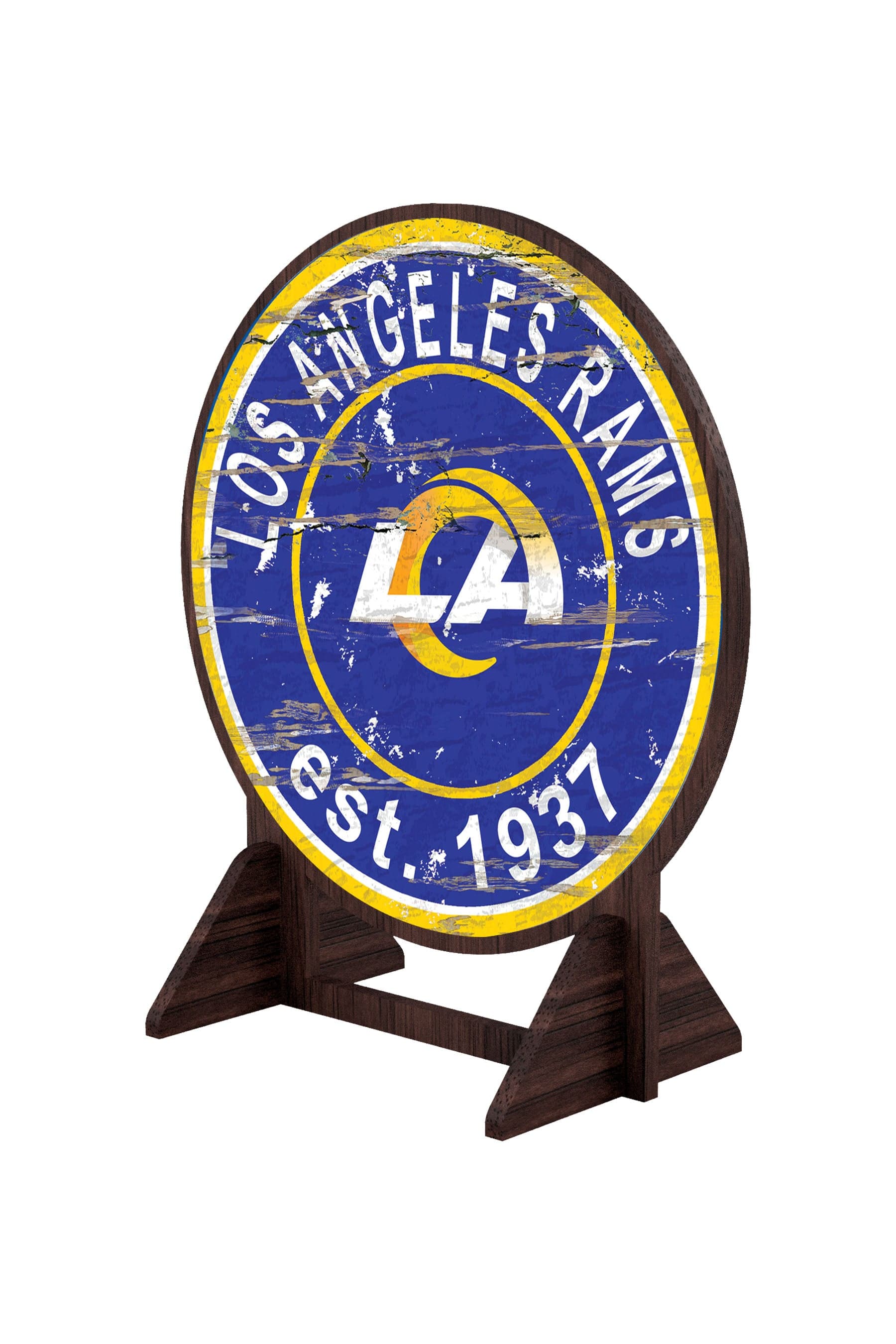 Los Angeles Rams Desktop Circle Logo Stand – Fan Creations GA