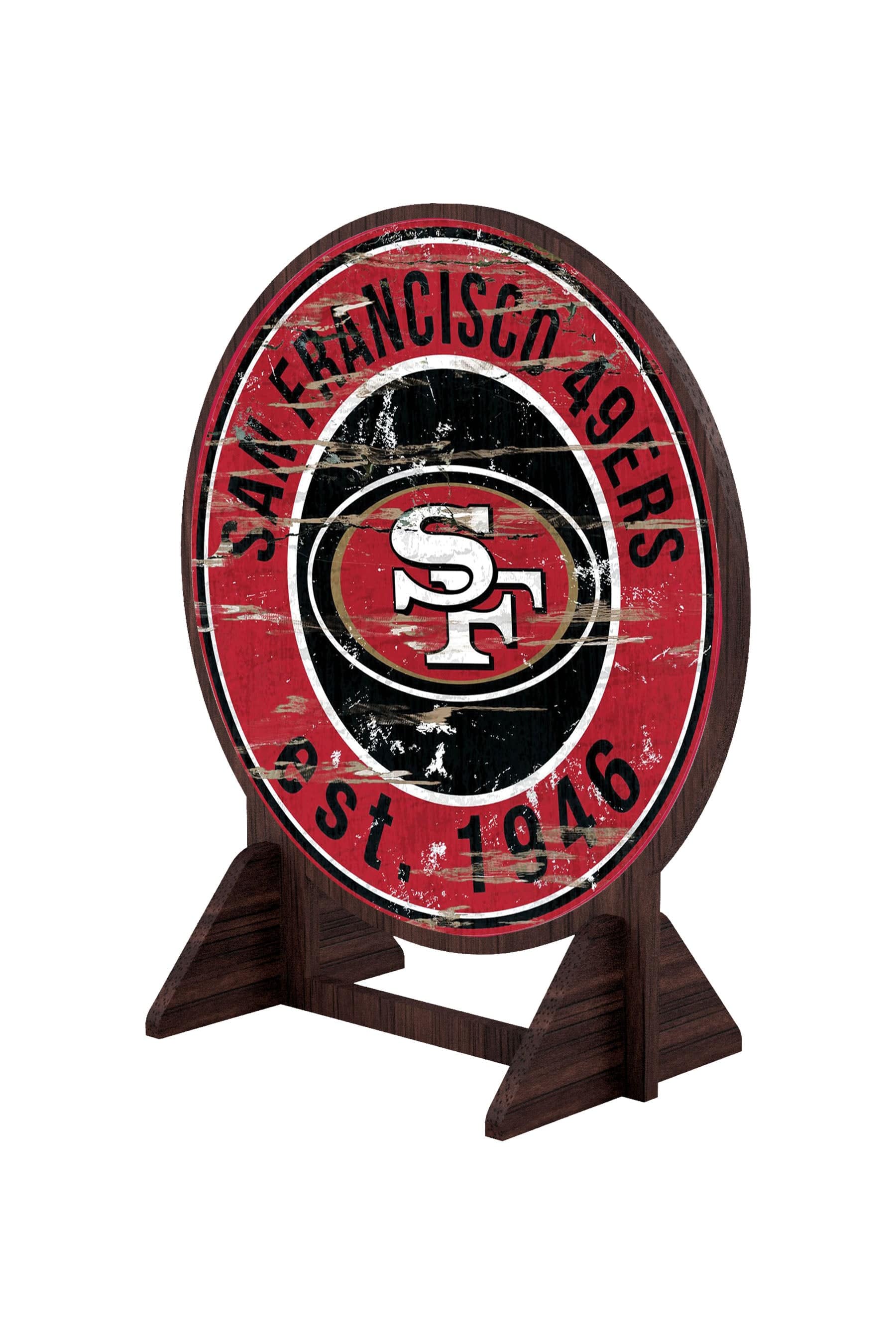 San Francisco 49ers Desktop Circle Logo Stand – Fan Creations GA