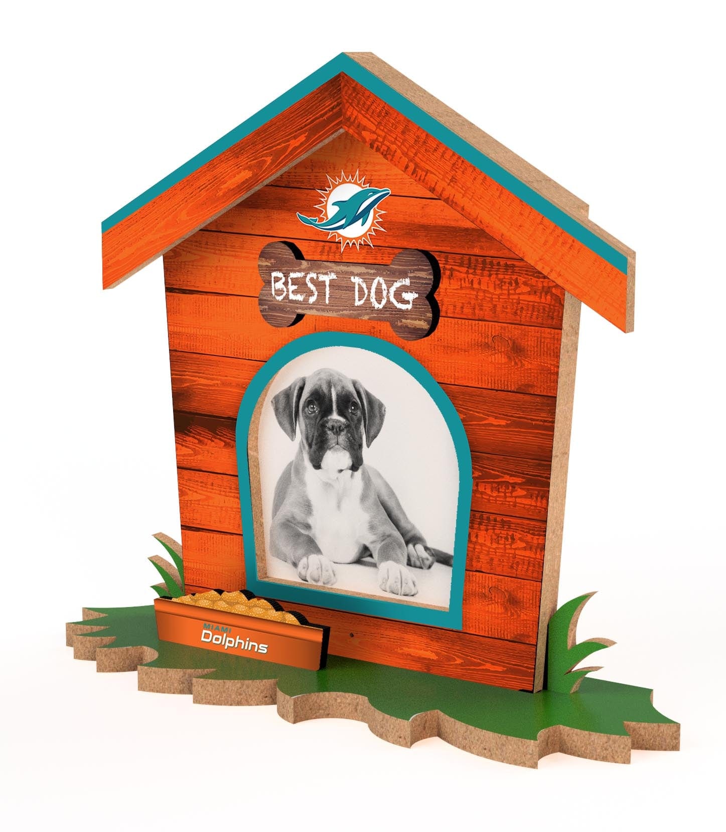 Miami Dolphins Dog House Frame – Fan Creations GA