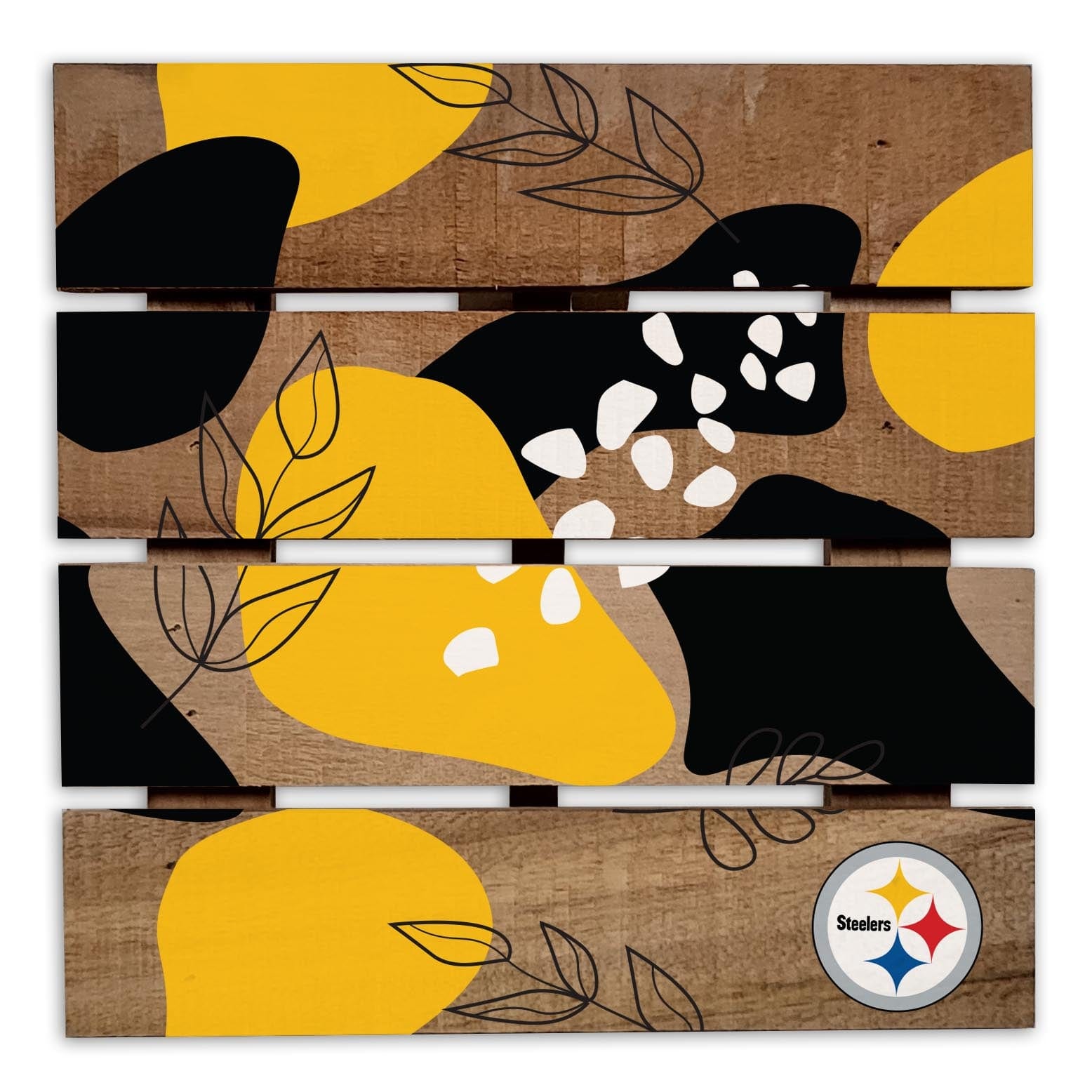 Pittsburgh Steelers Abstract Floral Trivet Hot Plate – Fan Creations GA