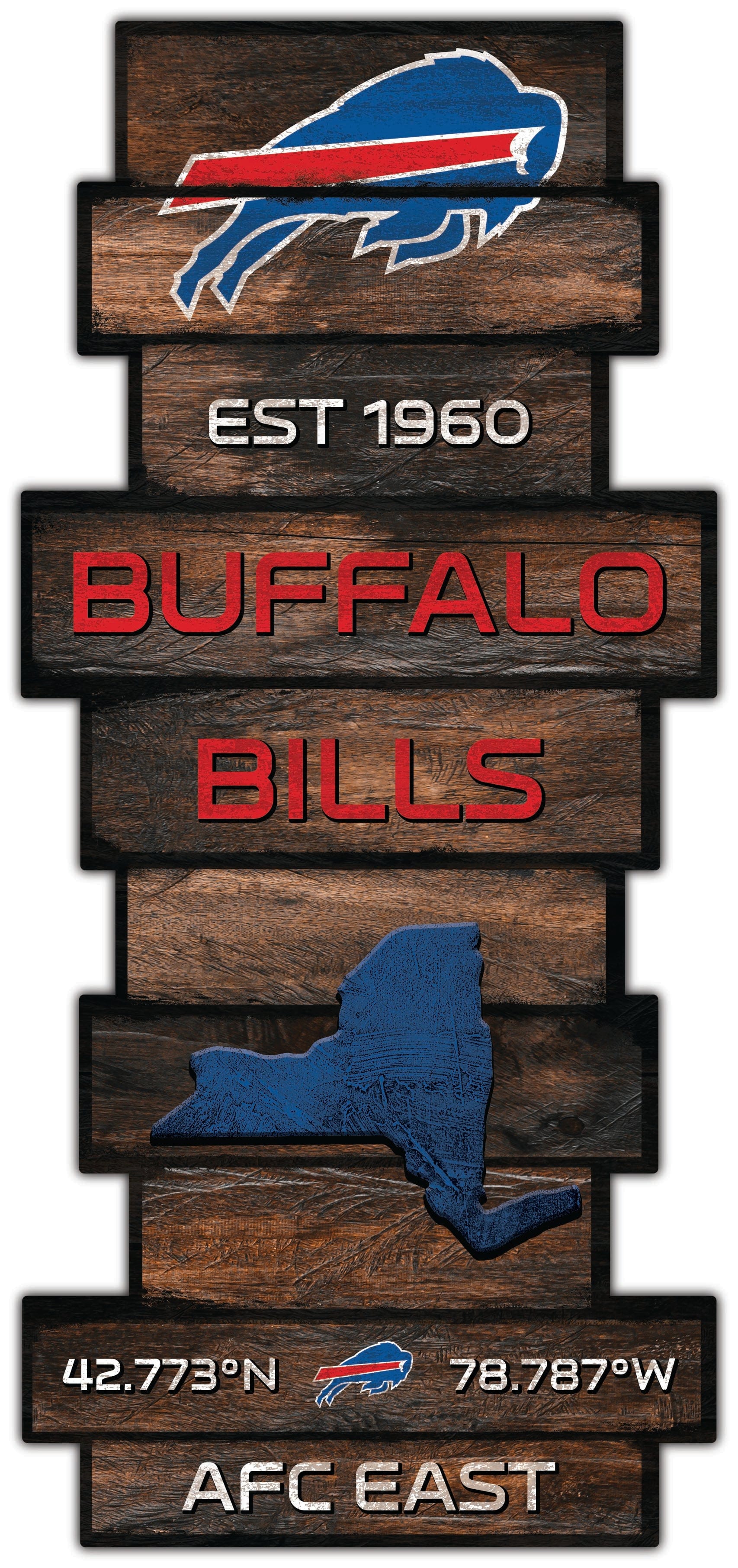 Buffalo Bills Wood Celebration Stack 24" Sign – Fan Creations GA