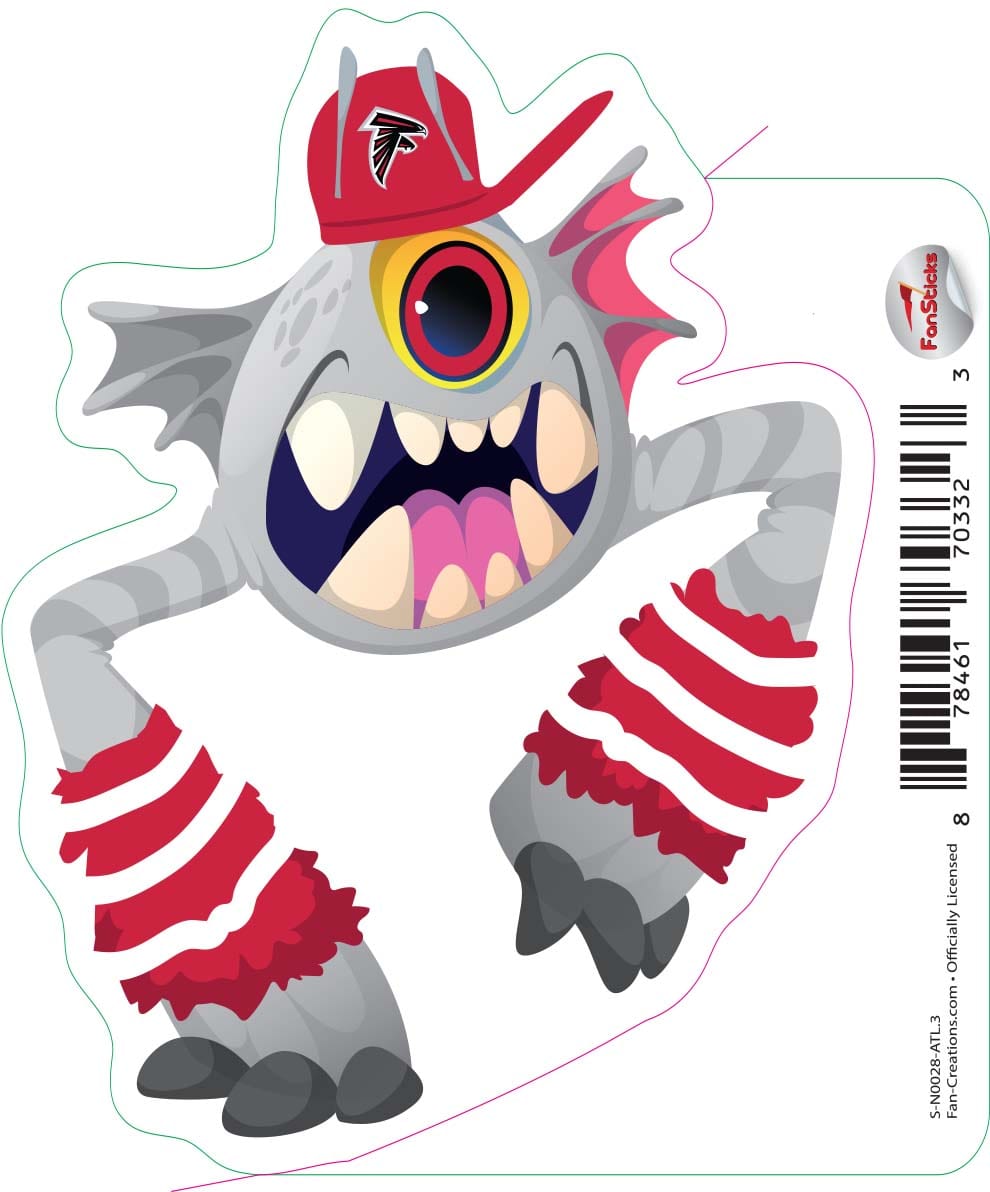 Atlanta Falcons 3in Decal Cyclone Monster – Fan Creations GA