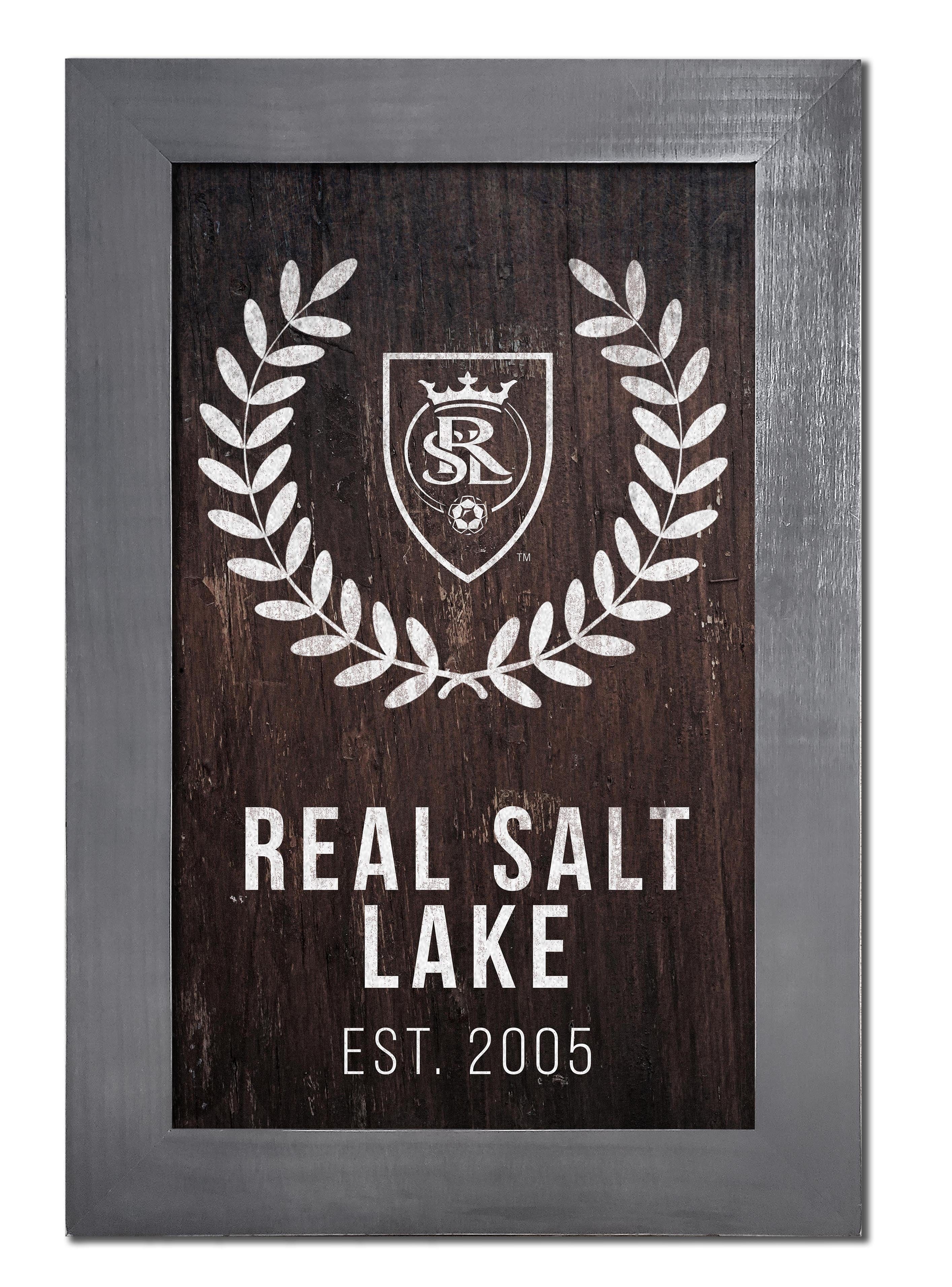 Real Salt Lake Laurel Wreath 11x19 Framed – Fan Creations GA