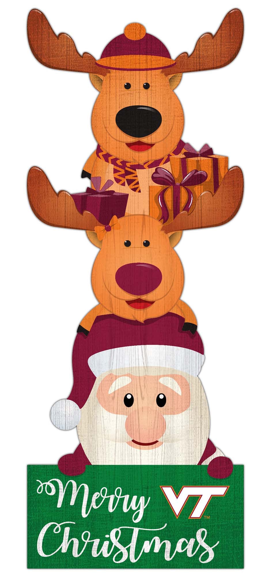 Virginia Tech Santa Stack 31in Leaner – Fan Creations GA
