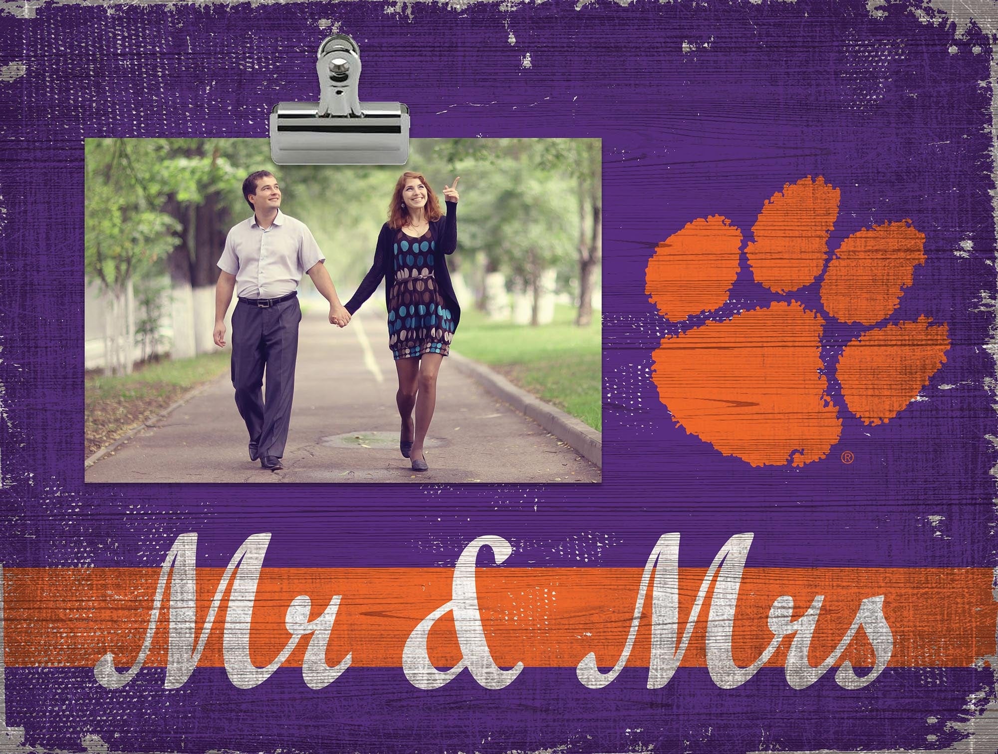Clemson Mr & Mrs Clip Frame – Fan Creations GA