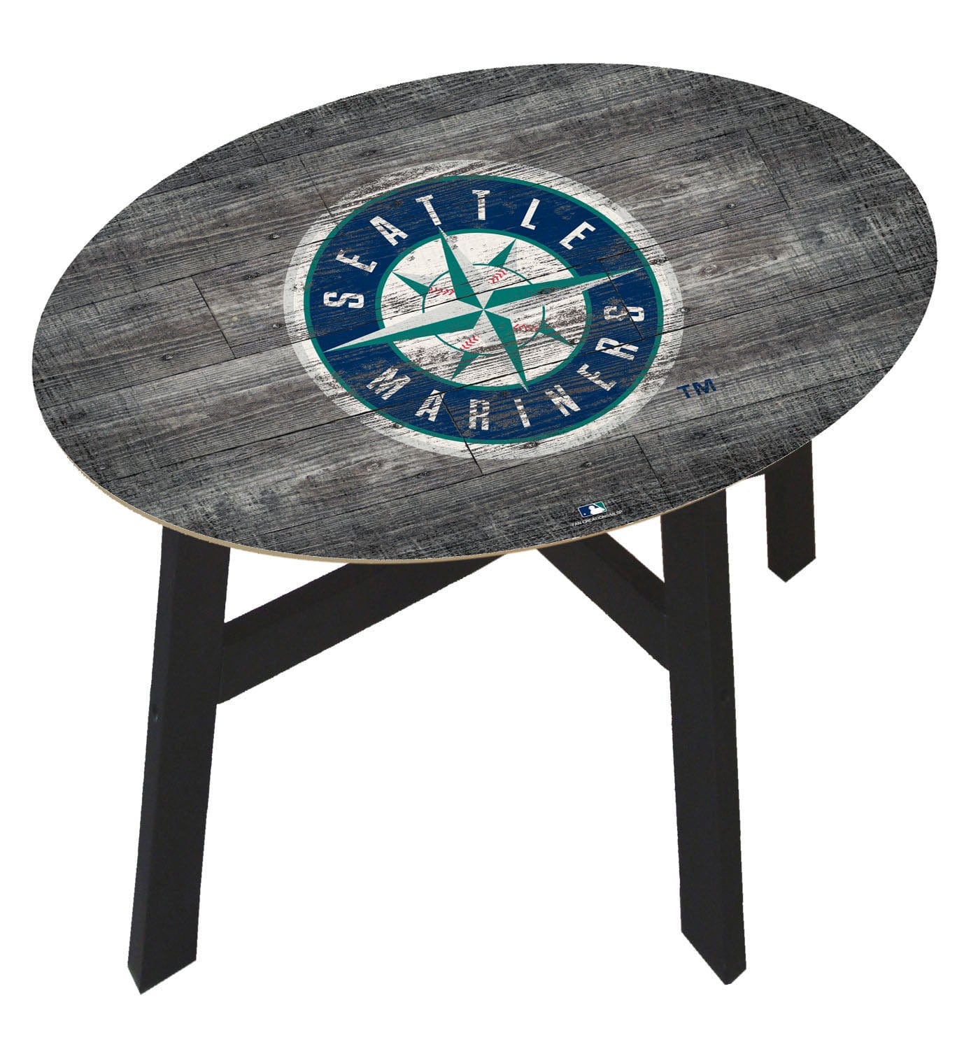 Seattle Mariners Distressed Wood Side Table – Fan Creations GA